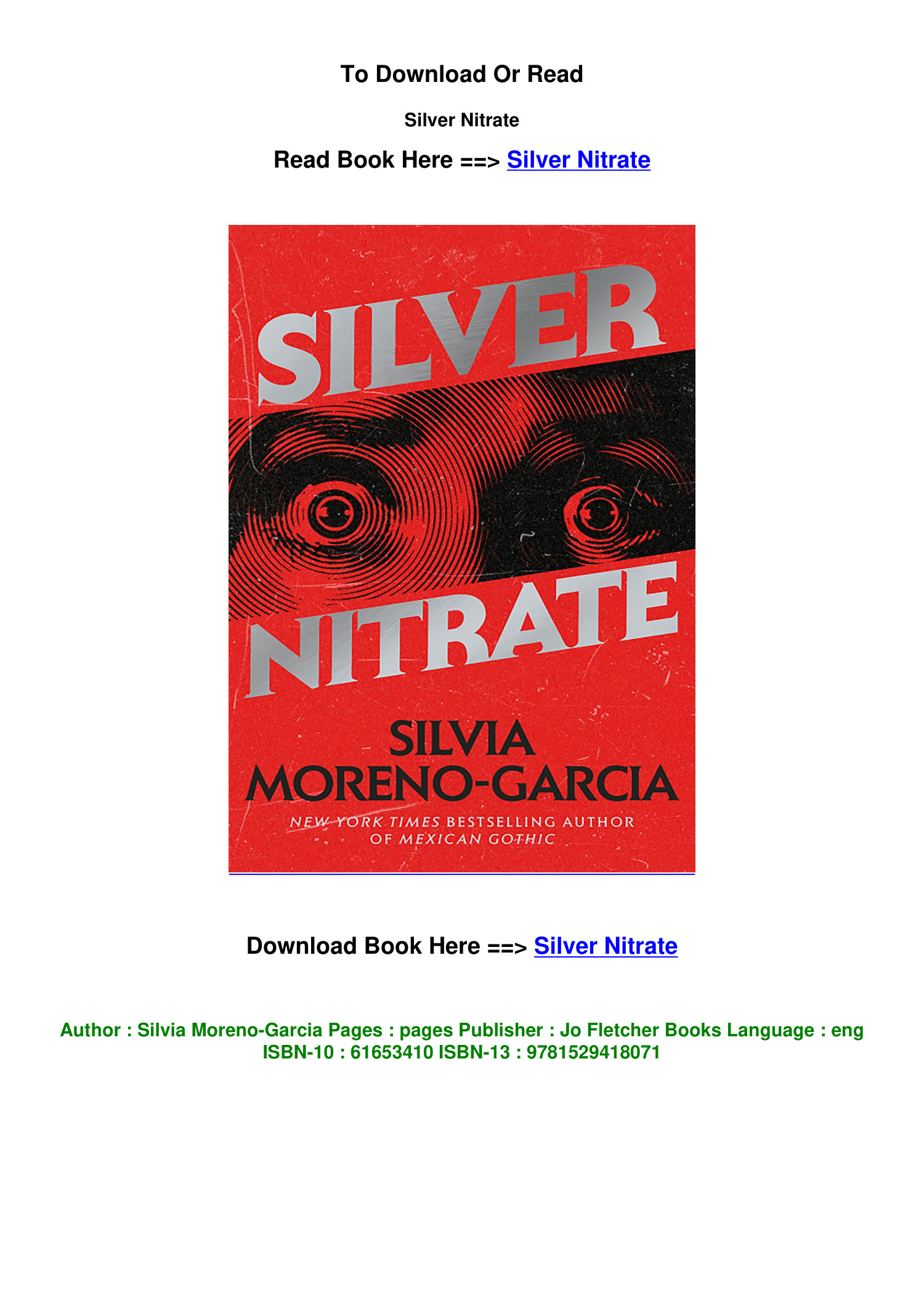pdf Download Silver Nitrate BY Silvia Moreno Garcia.pdf | DocDroid