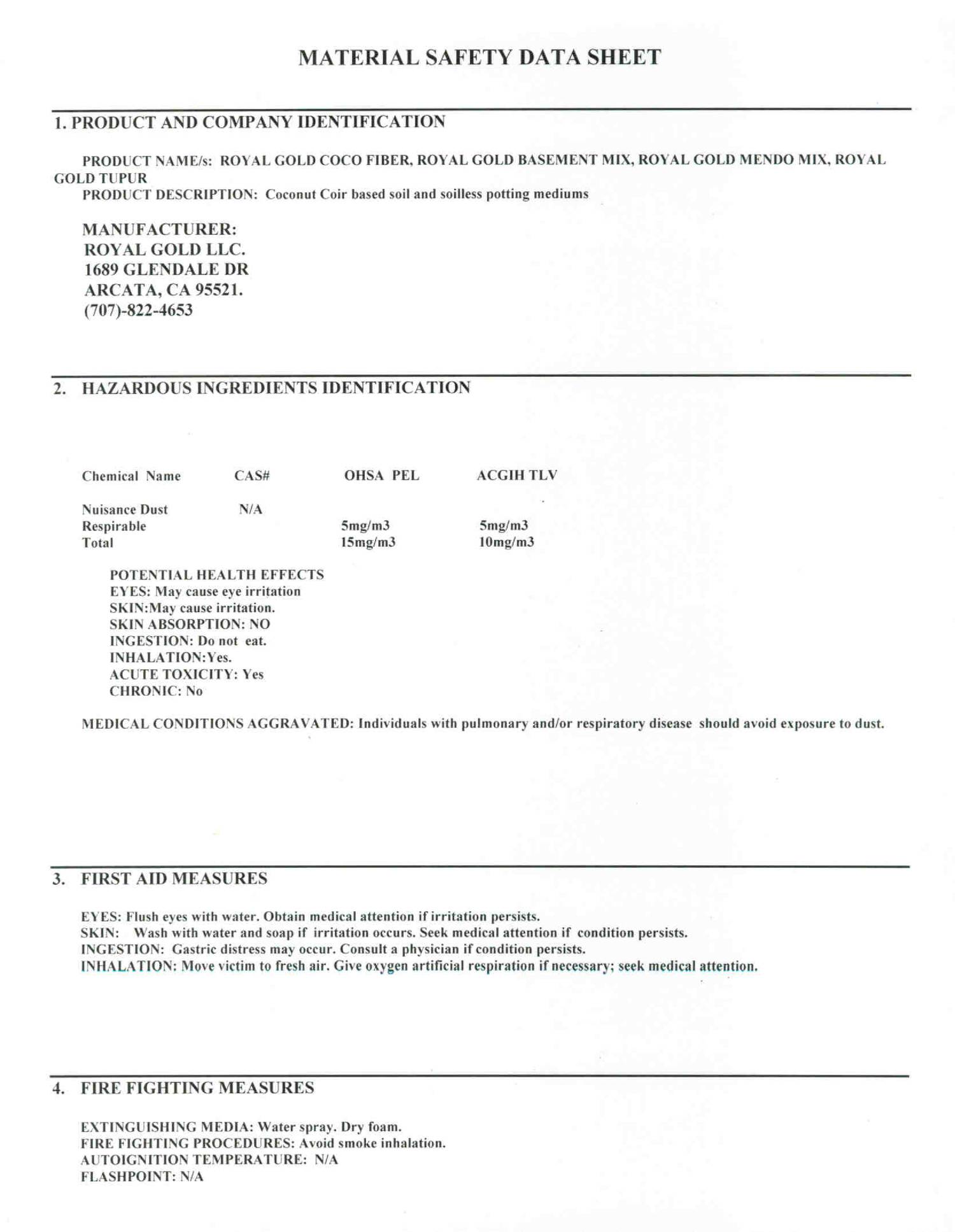 Royal Gold MSDS.pdf | DocDroid