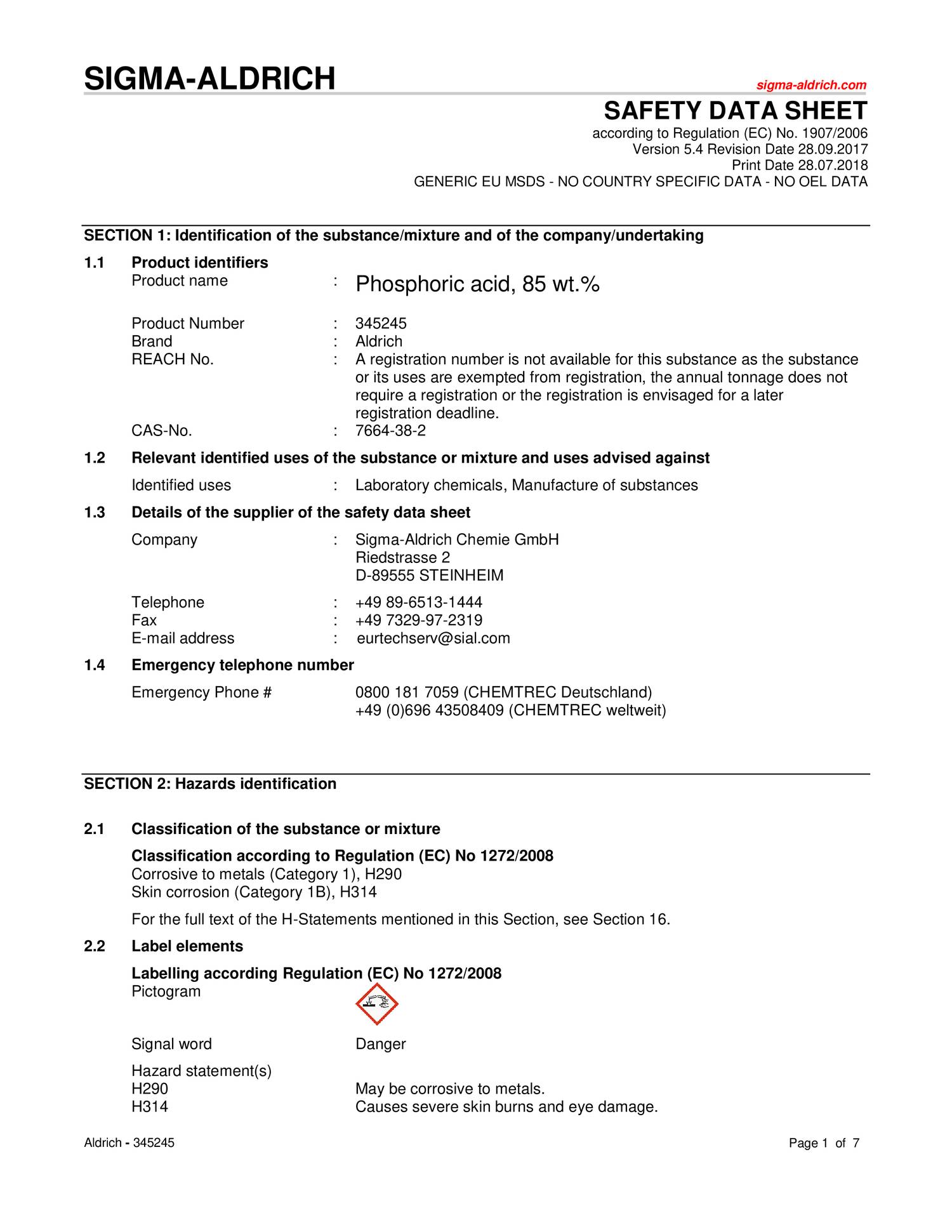 Phosphoric acid 85% SA.pdf | DocDroid