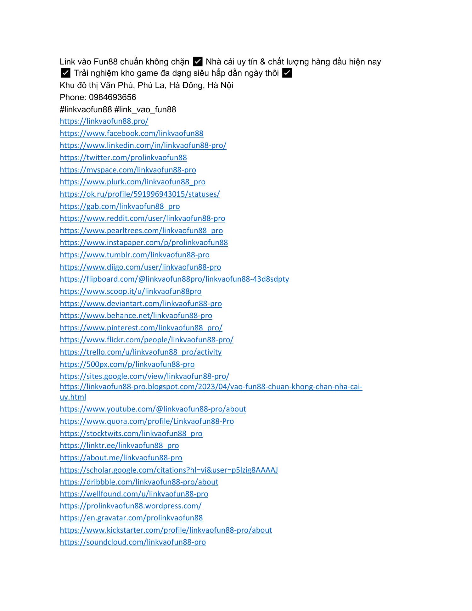 Link Vào Fun88.docx | DocDroid