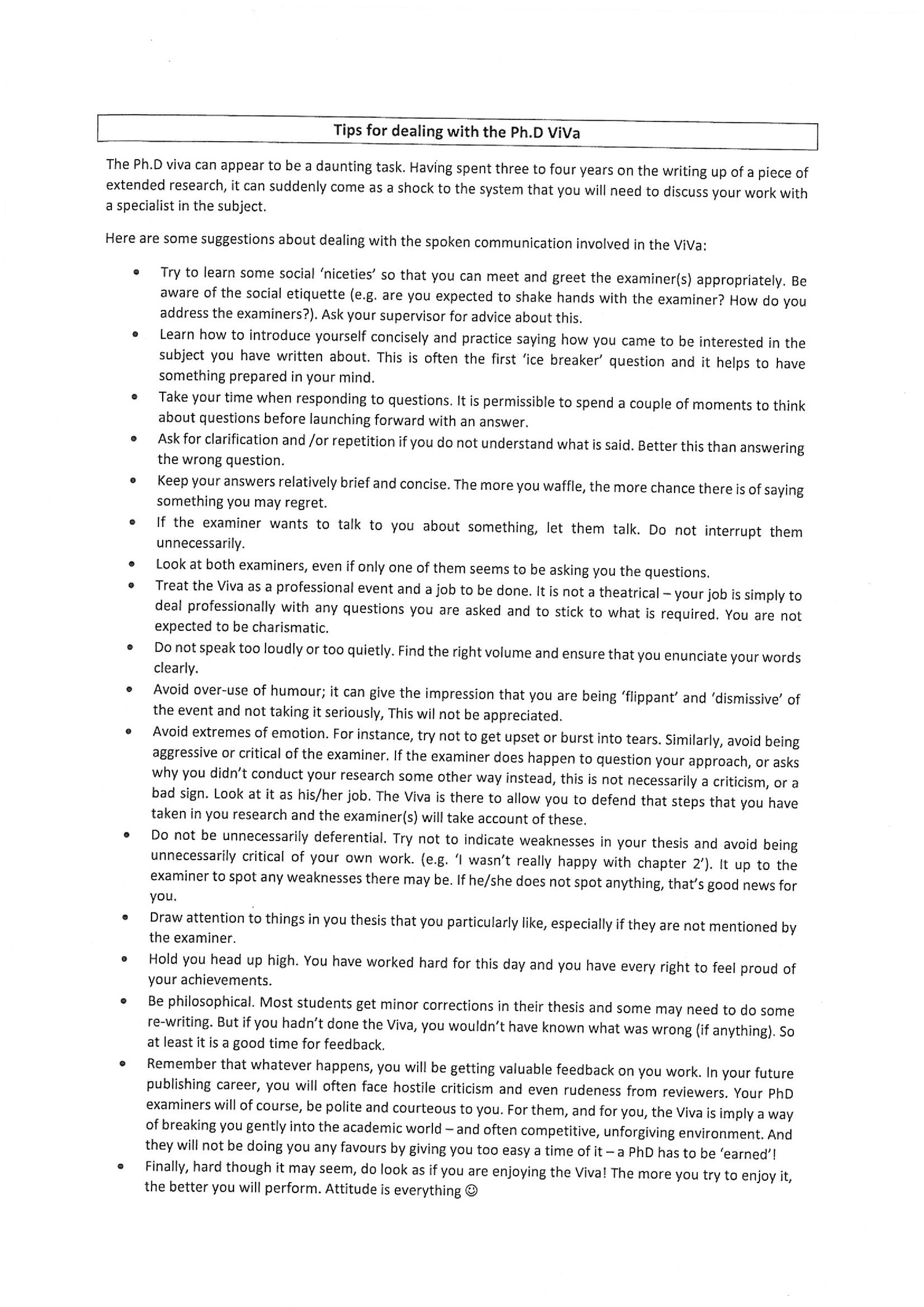 The Viva - Tips and Sample Questions.pdf | DocDroid