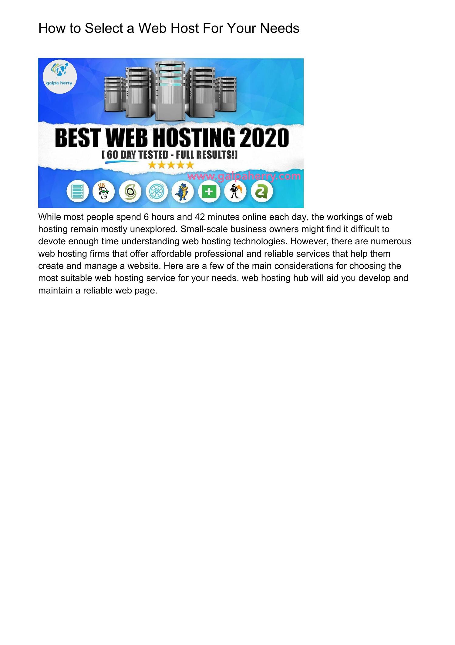 How to Select a Web Hosting Service for Your Needsvlaia.pdf.pdf | DocDroid