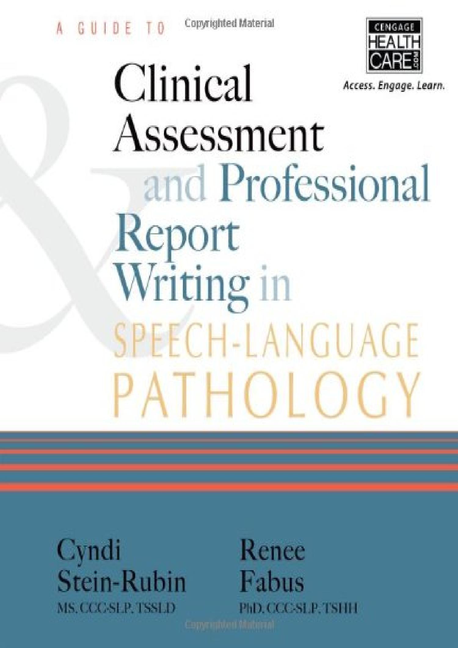 DOWNLOAD A Guide to Clinical Assessment and Professional Report Writing ...