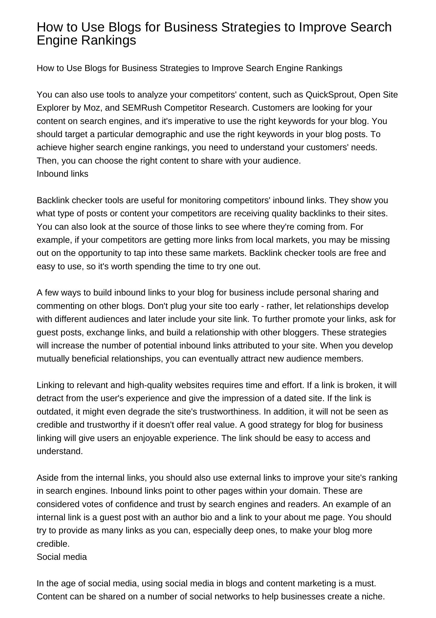 How to Use Blogs for Business Strategies to Improve Search Engine Rankingshrwqc.pdf.pdf | DocDroid