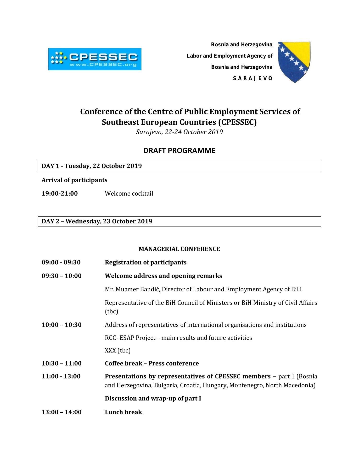 CPESSEC Conference Draft Programme 22-24 October 2019 Sarajevo.pdf | DocDroid