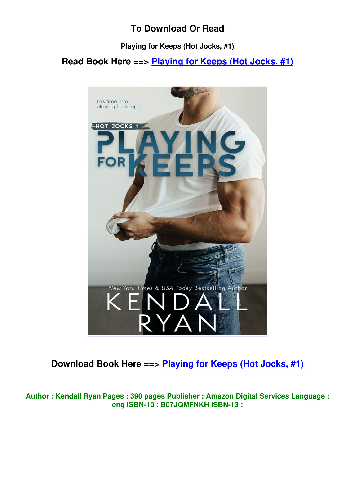 download Pdf Playing for Keeps Hot Jocks 1 by Kendall Ryan.pdf | DocDroid