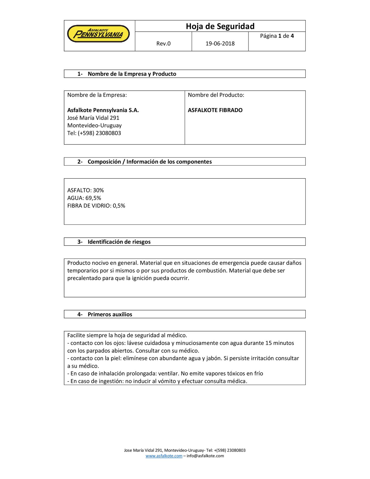 MSDS-Asfalkote fibrado.pdf | DocDroid