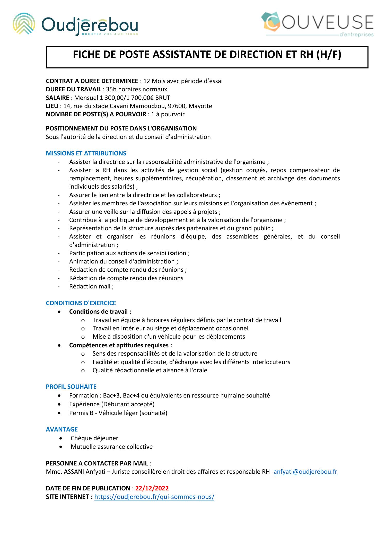 Fiche de poste OUDJEREBOU.pdf | DocDroid