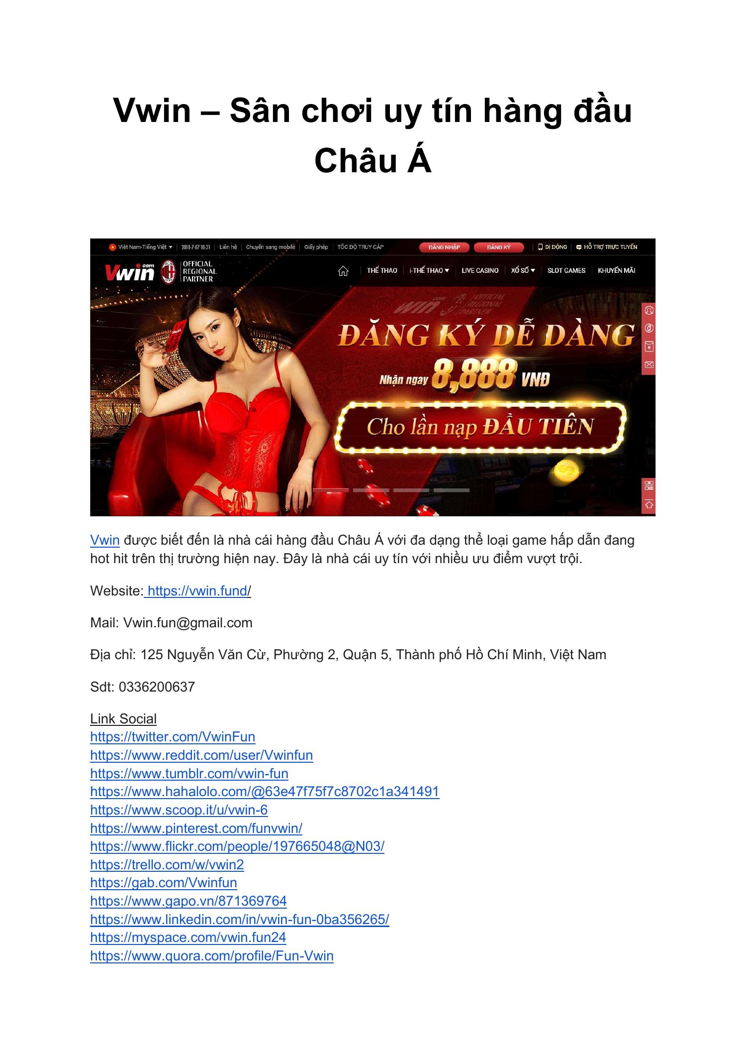 Vwin – Sân chơi uy tín hàng đầu Châu Á.docx | DocDroid