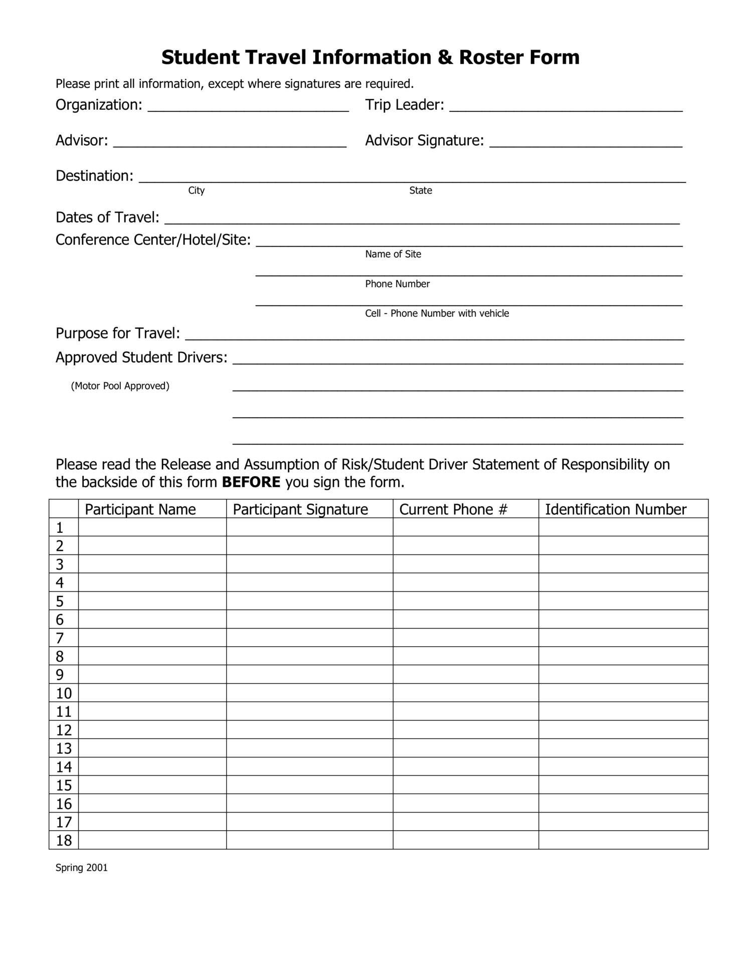 Student Travel Information & Roster Form.pdf | DocDroid