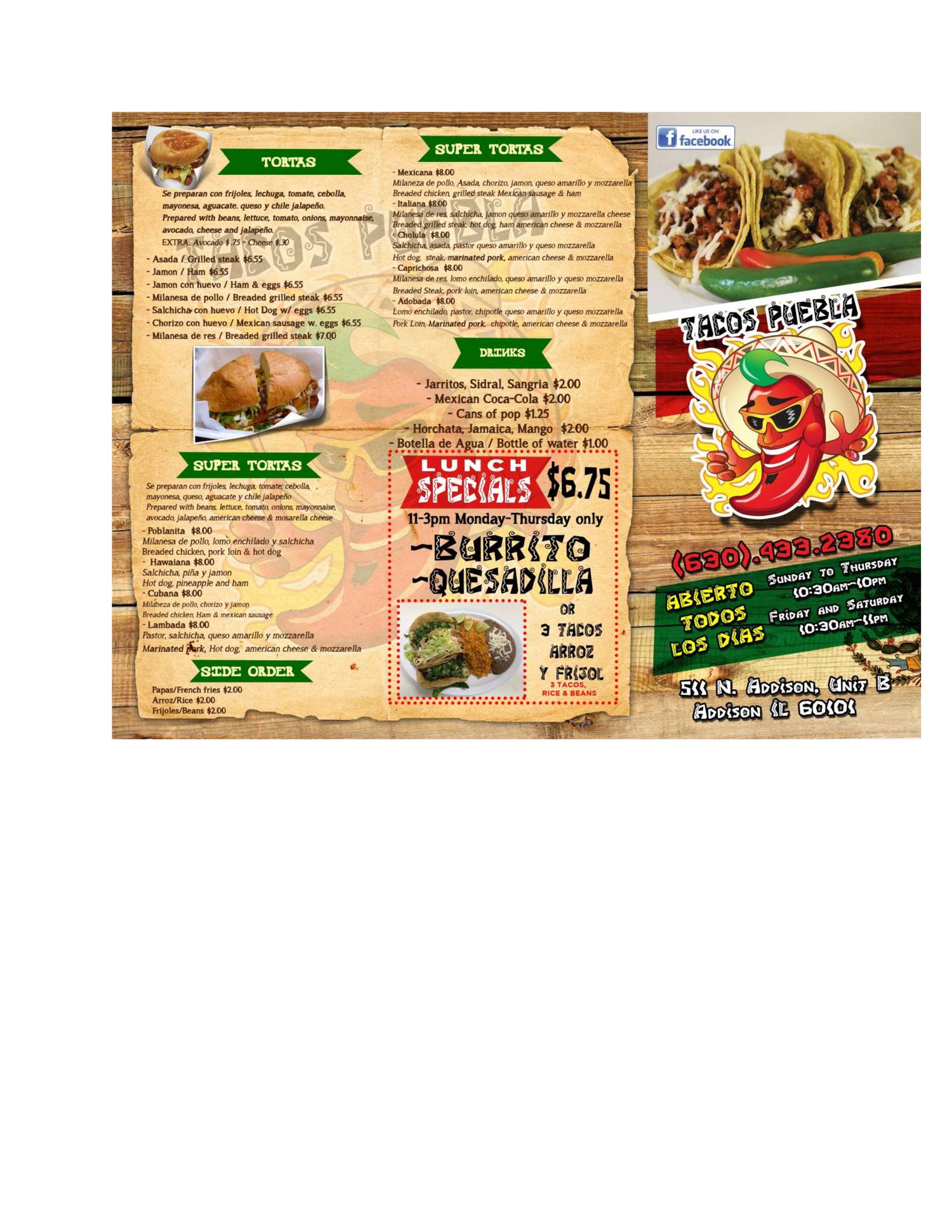 Tacos Puebla Menu.pdf | DocDroid