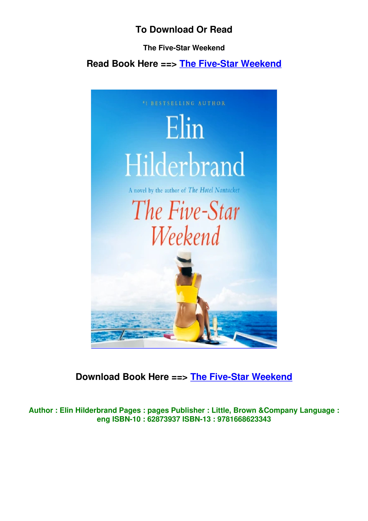 Pdf DOWNLOAD The Five Star Weekend by Elin Hilderbrand.pdf | DocDroid