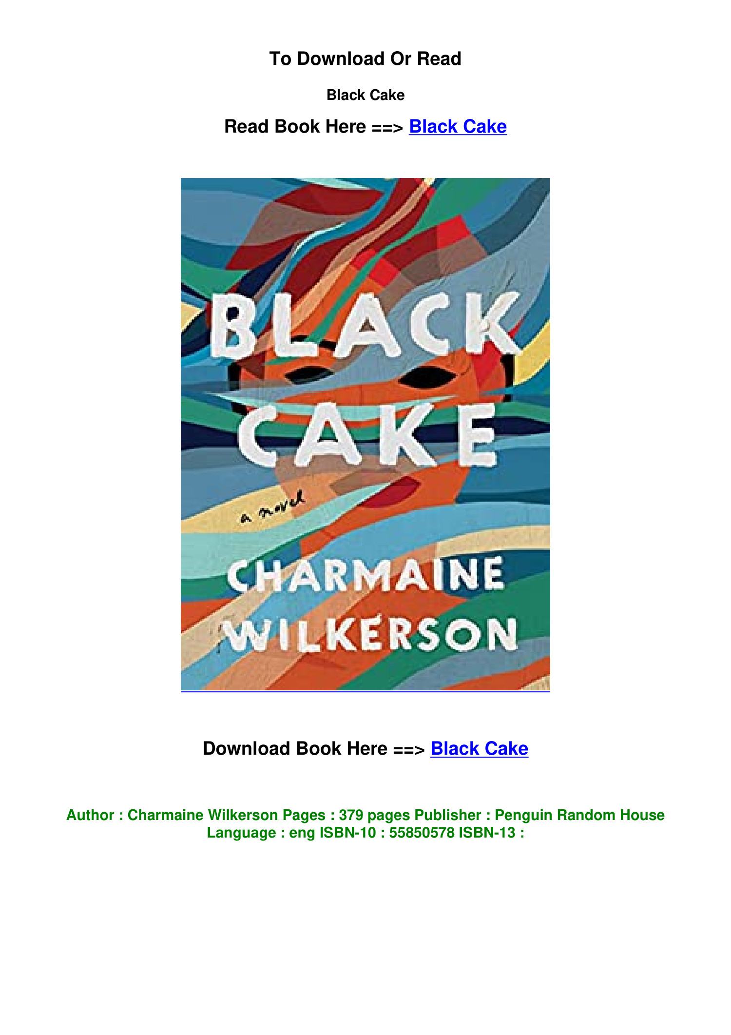 PDF download Black Cake by Charmaine Wilkerson.pdf | DocDroid