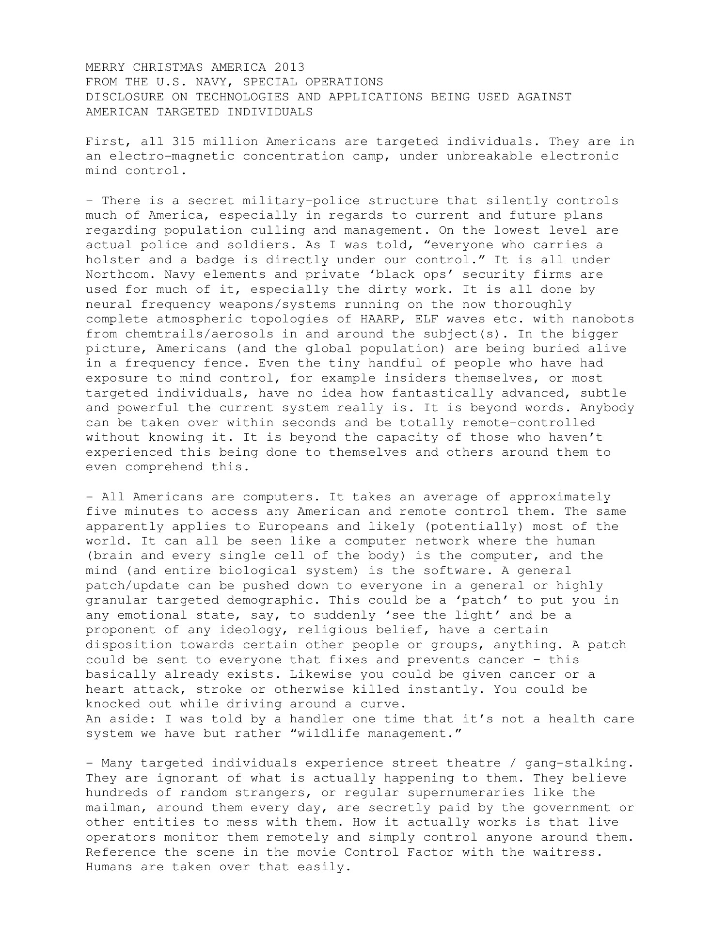 disclosure on technologies and applications being used against american ...