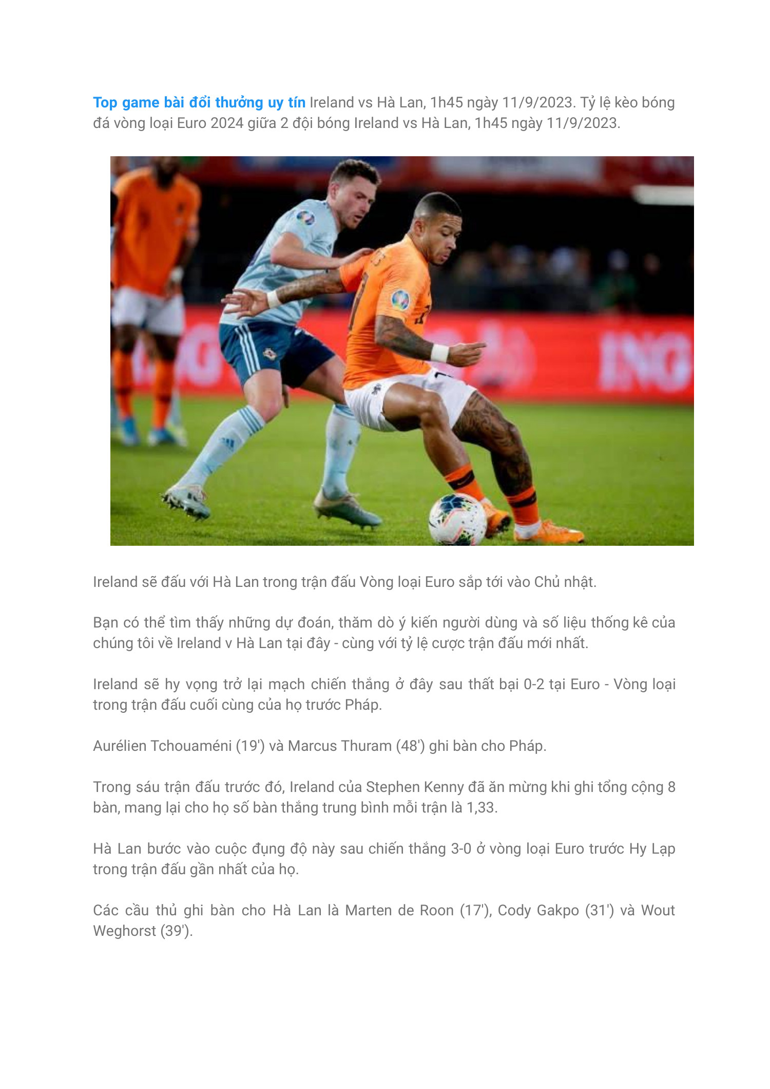 Top game bài đổi thưởng uy tín Ireland vs Hà Lan, 1h45 ngày 11_9_2023.pdf | DocDroid