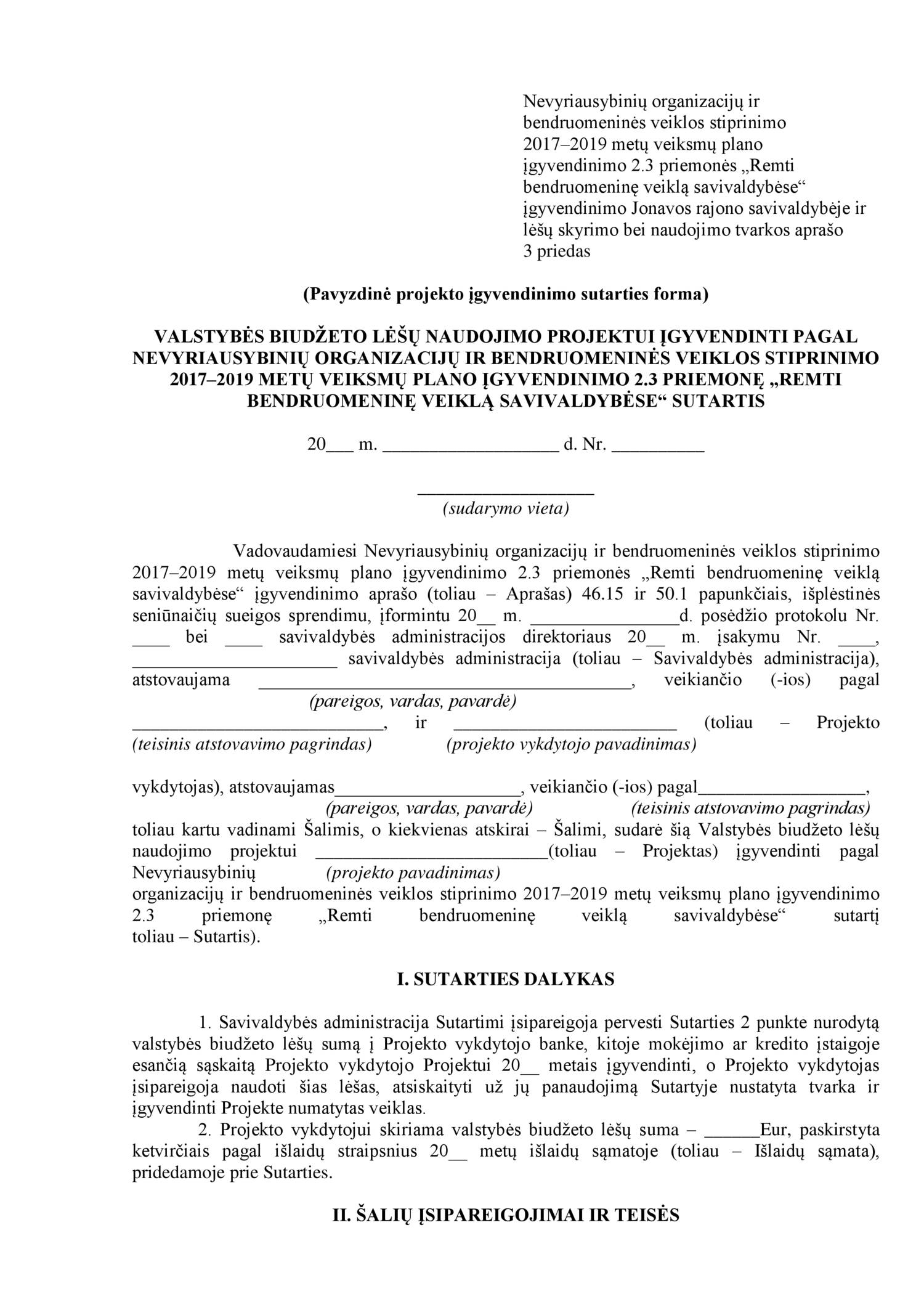 4 priedas Pavyzdinė projekto įgyvendinimo sutarties forma.doc | DocDroid
