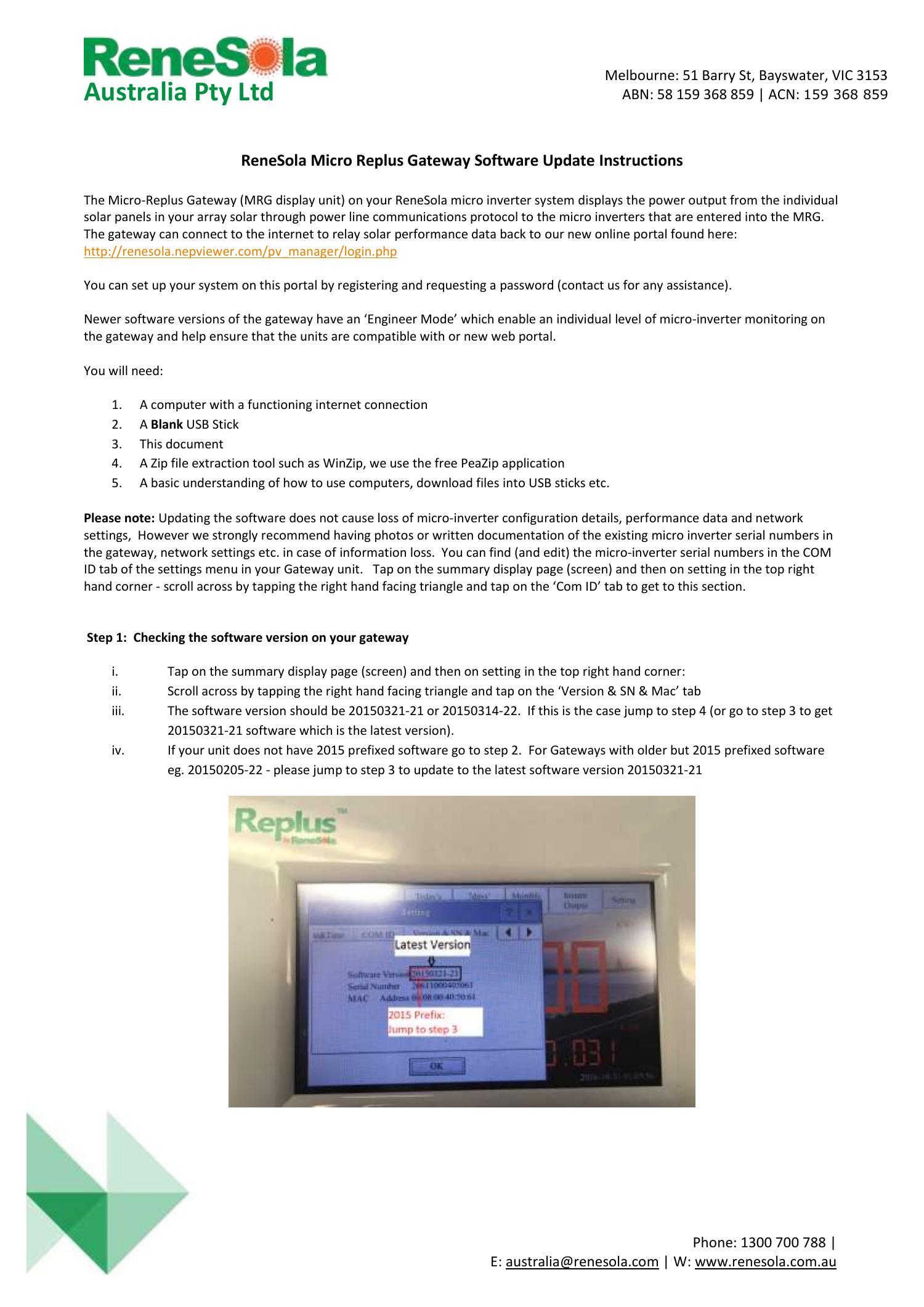 ReneSola MRG Software Update howto v2.pdf | DocDroid