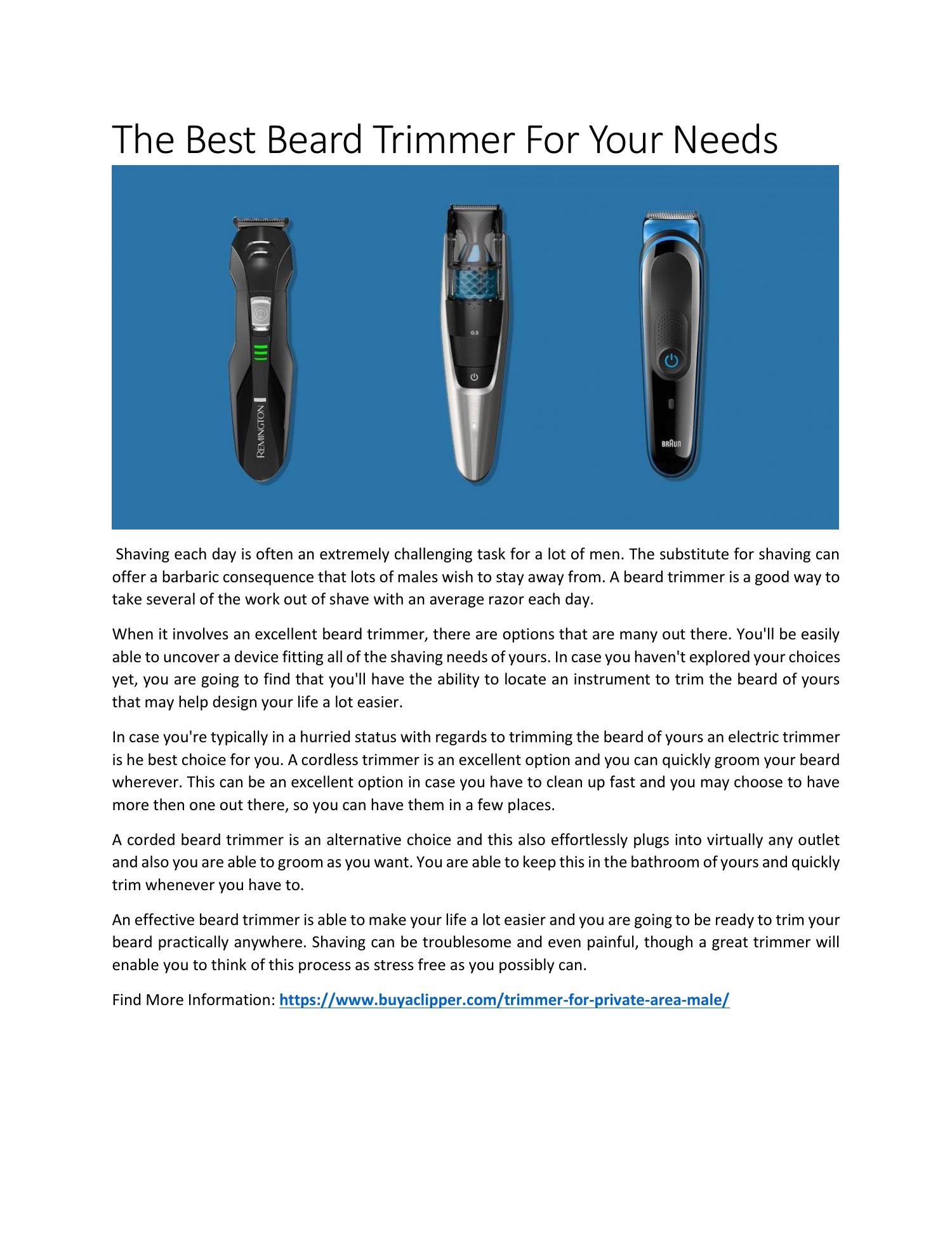 The Best Beard Trimmer For Your Needs.pdf | DocDroid