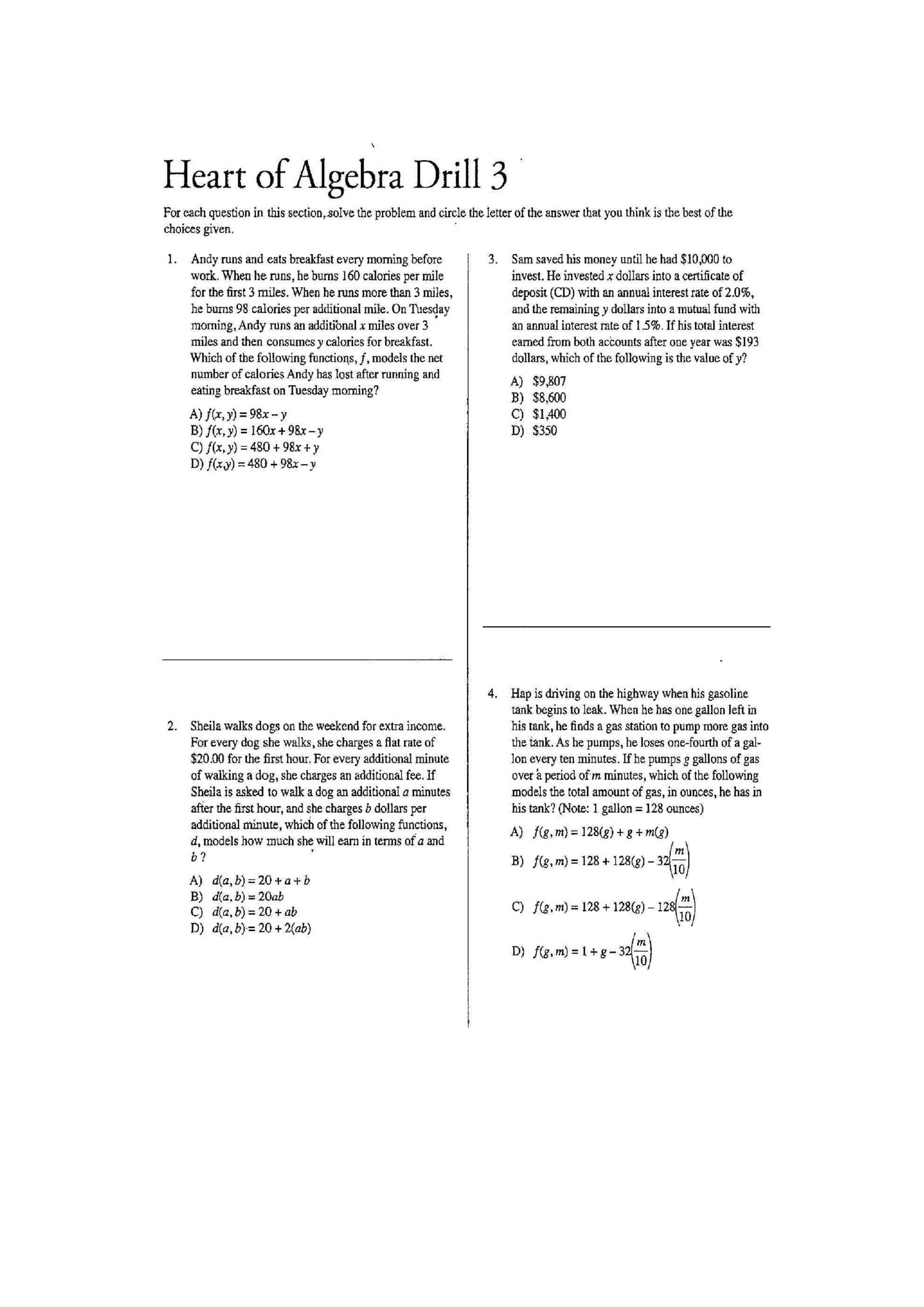 SAT Heart of Algebra Practice Test 3.pdf | DocDroid
