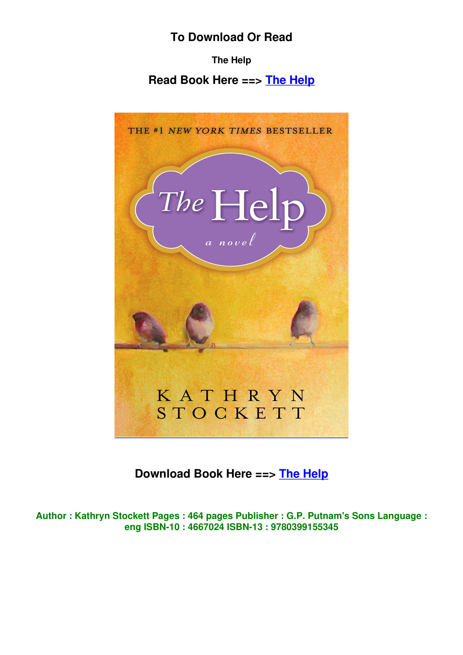 ePub Download The Help By Kathryn Stockett.pdf | DocDroid