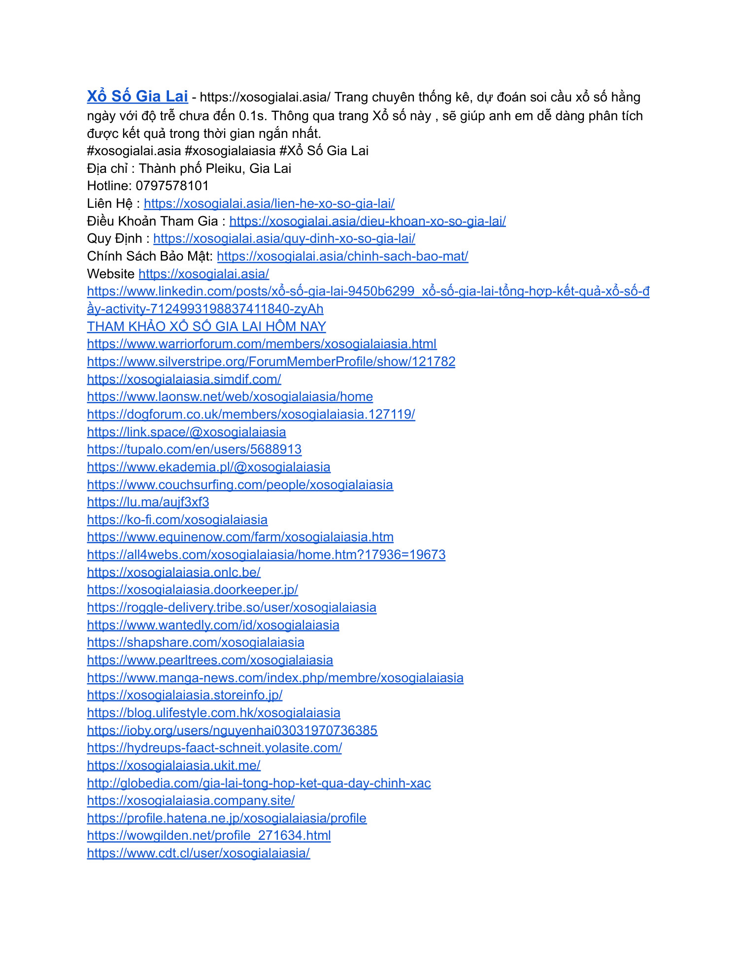 Xổ Số Gia Lai – Tổng Hợp Kết Quả Xổ Số Đầy Đủ Và Chính Xác.pdf | DocDroid