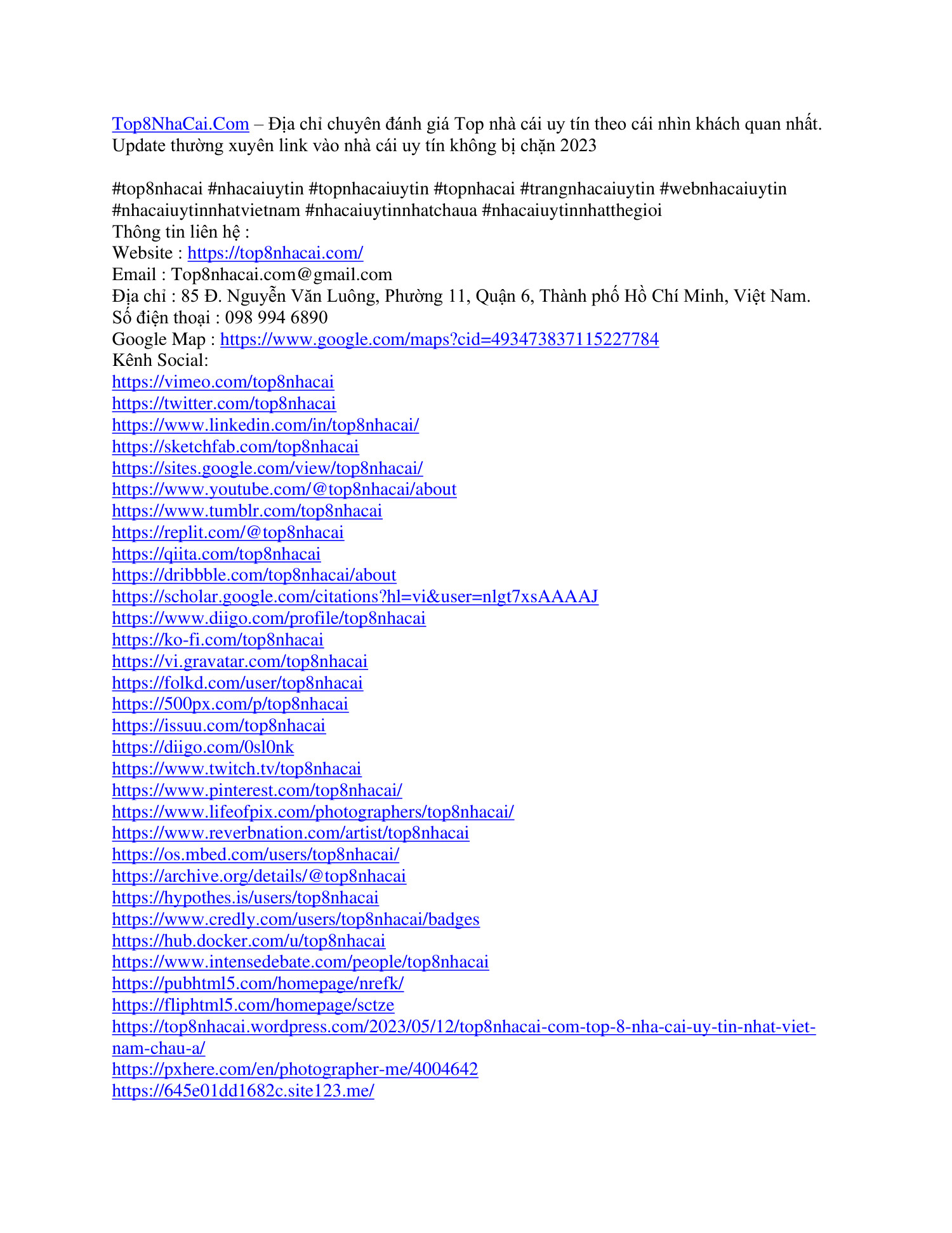 Top8NhaCai.docx | DocDroid