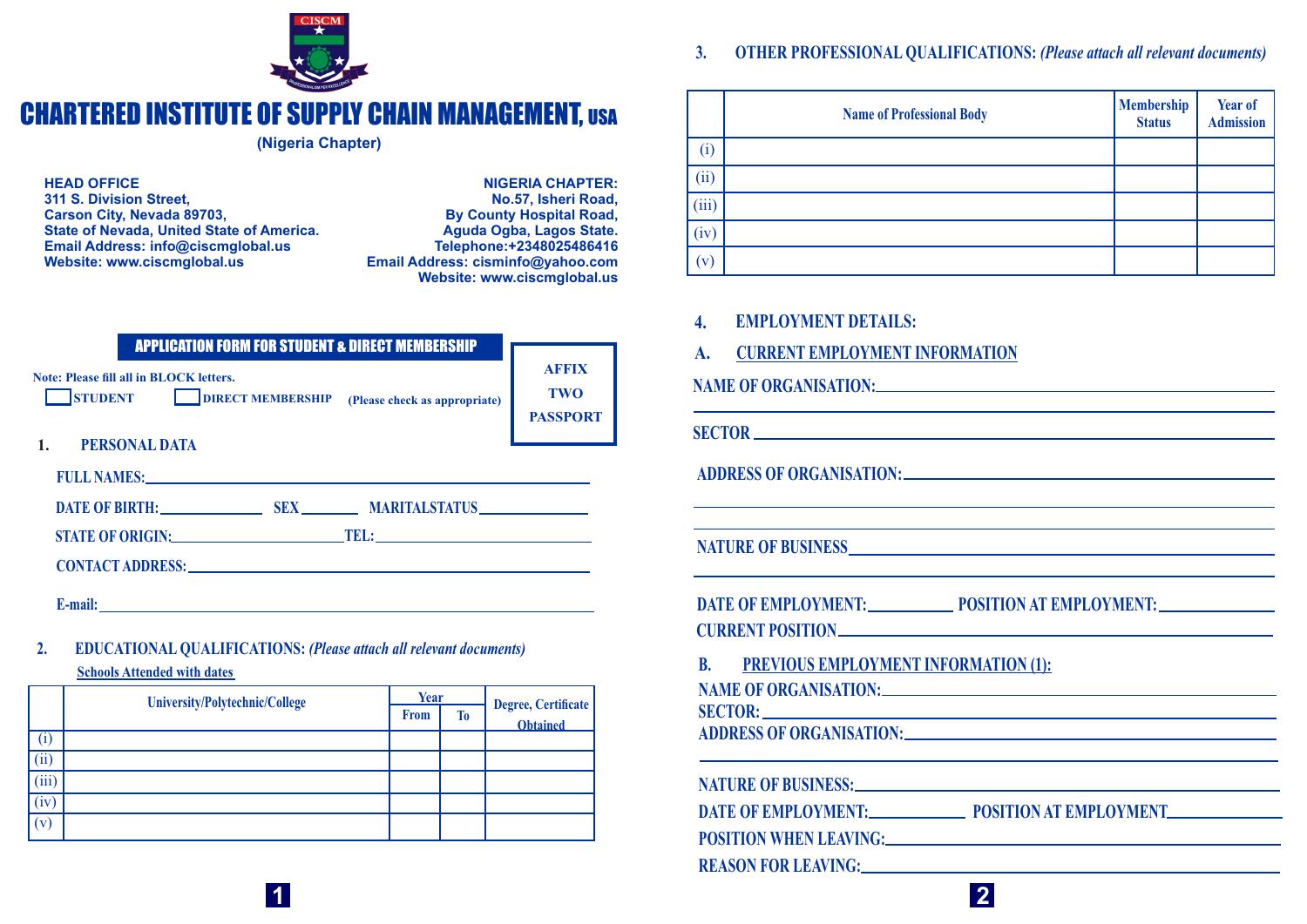 CHARTED INST. SUPPLY CHAIN MGT. FORM.pdf | DocDroid