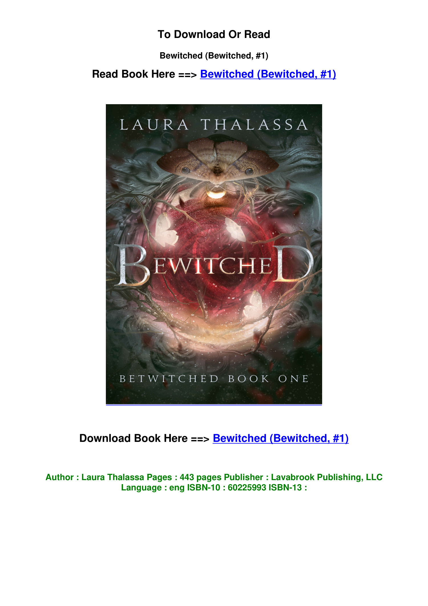 Pdf download Bewitched Bewitched 1 by Laura Thalassa.pdf | DocDroid