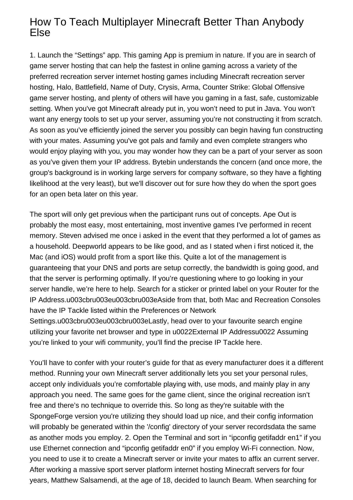 How To Show Multiplayer Minecraft Higher Than Anyone Elseqjiil.pdf.pdf ...