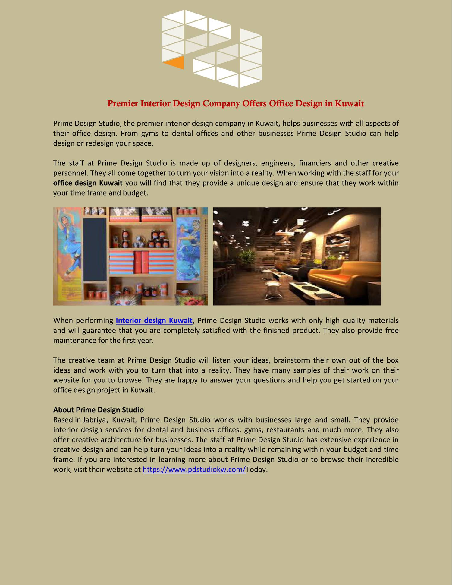 Premier Interior Design Company Offers Office Design in Kuwait.pdf ...