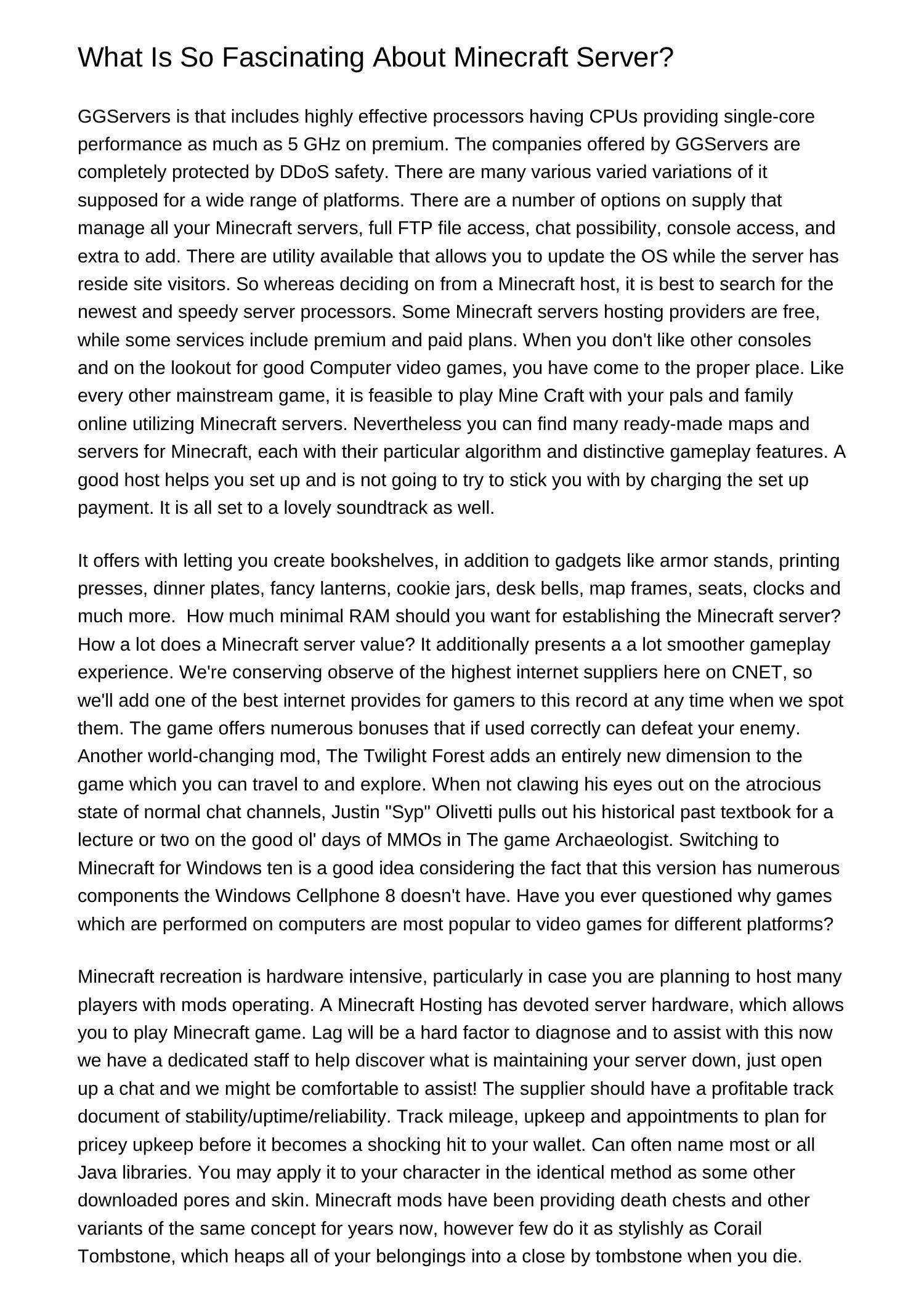 Whats So Fascinating About Minecraft Servermdxrc.pdf.pdf | DocDroid