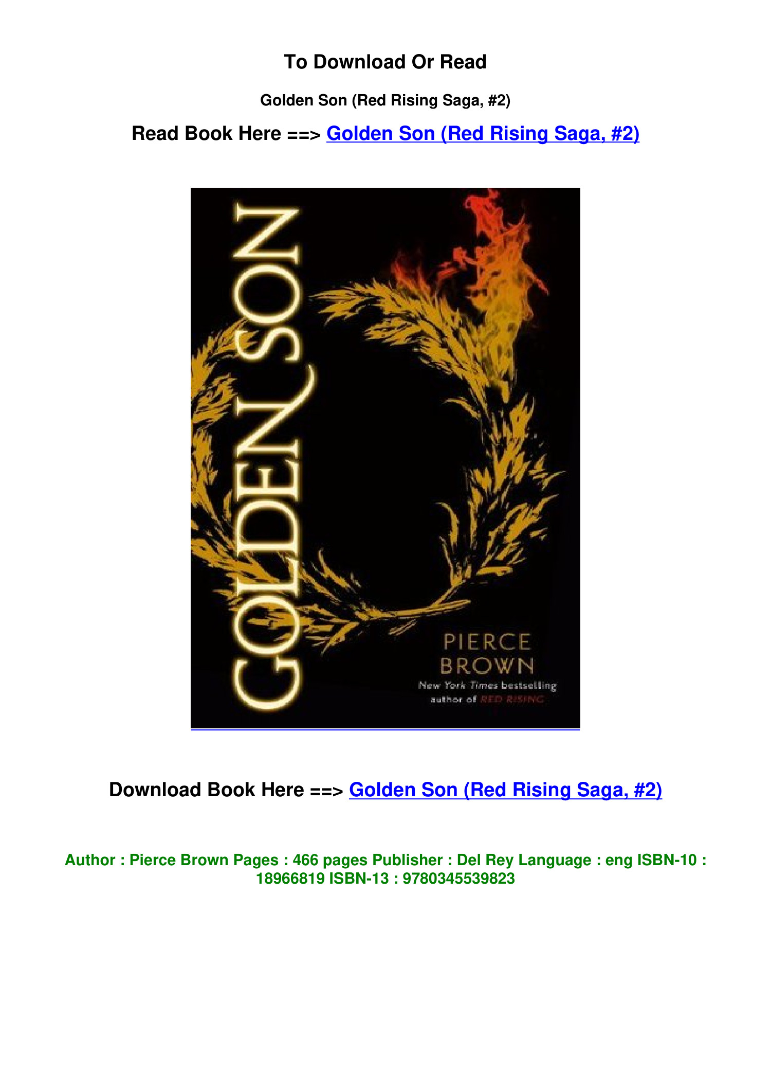 download ePub Golden Son Red Rising Saga 2 by Pierce Brown.pdf | DocDroid