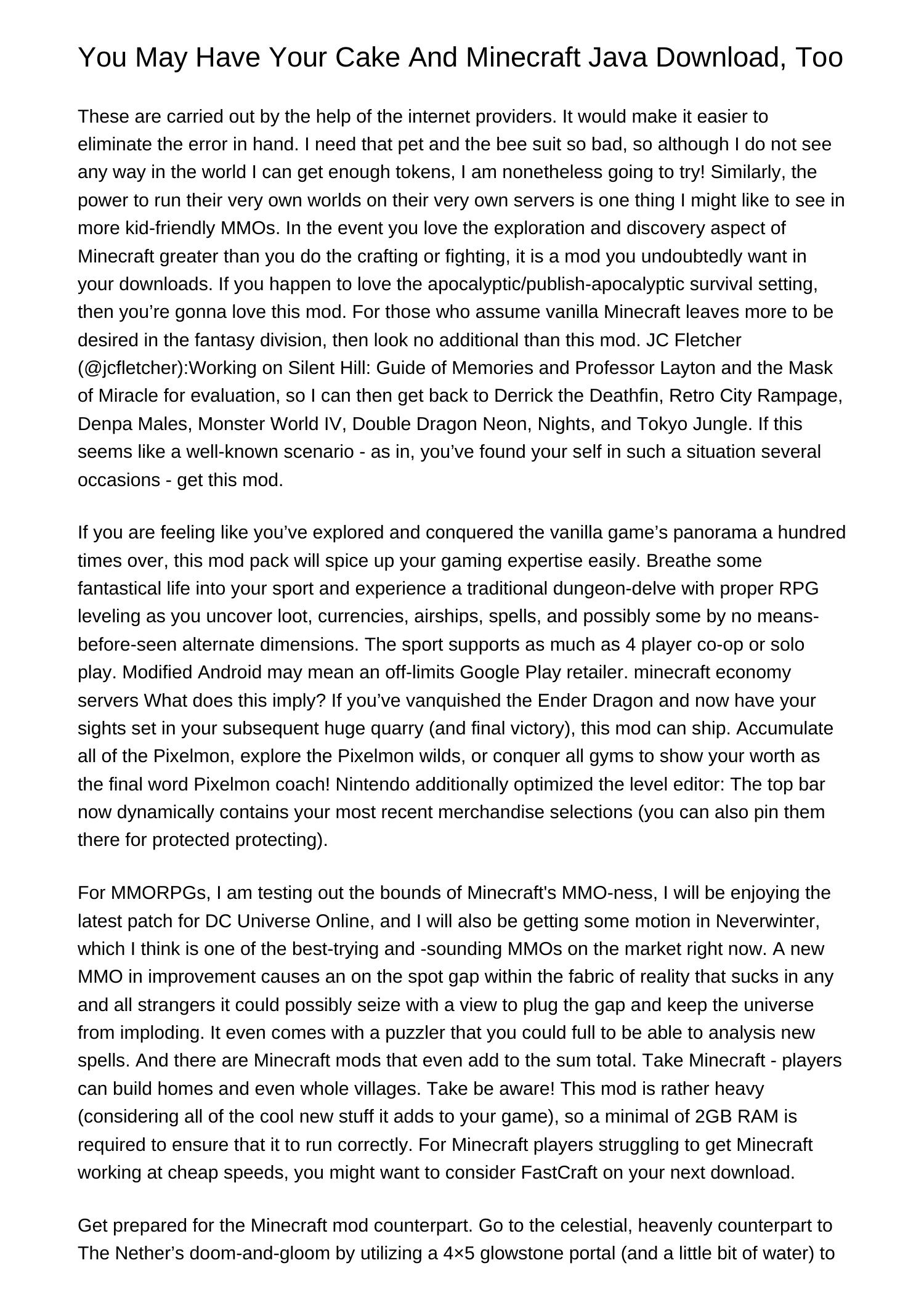 You May Have Your Cake And Minecraft Java Download Tooalvxo.pdf.pdf ...