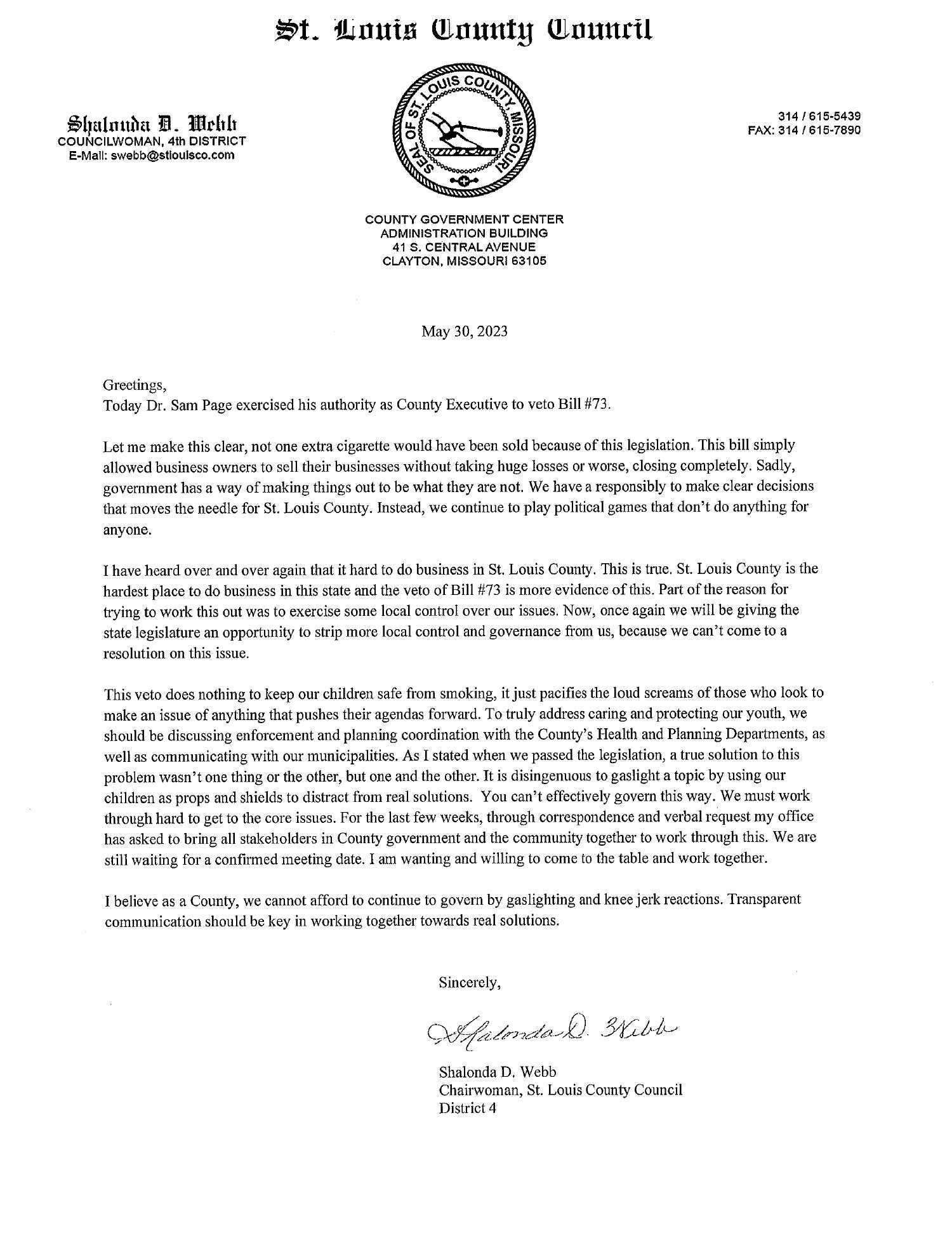 Letter re Veto of Bill 73 - Tobacco Ordinance.pdf | DocDroid