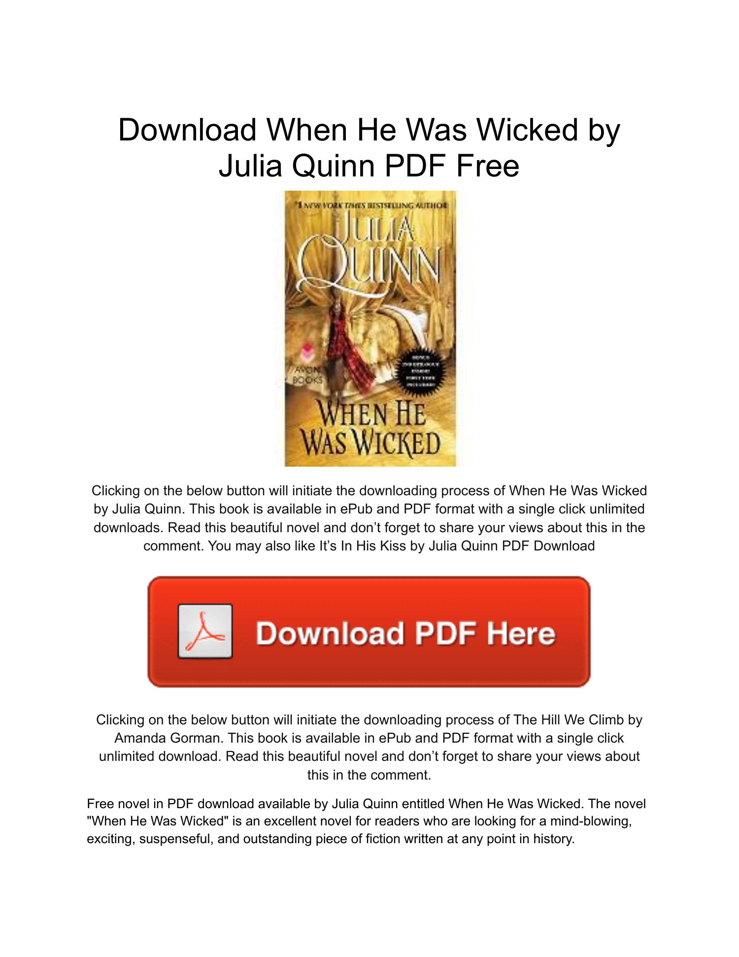 Download When He Was Wicked by Julia Quinn PDF Free.pdf | DocDroid