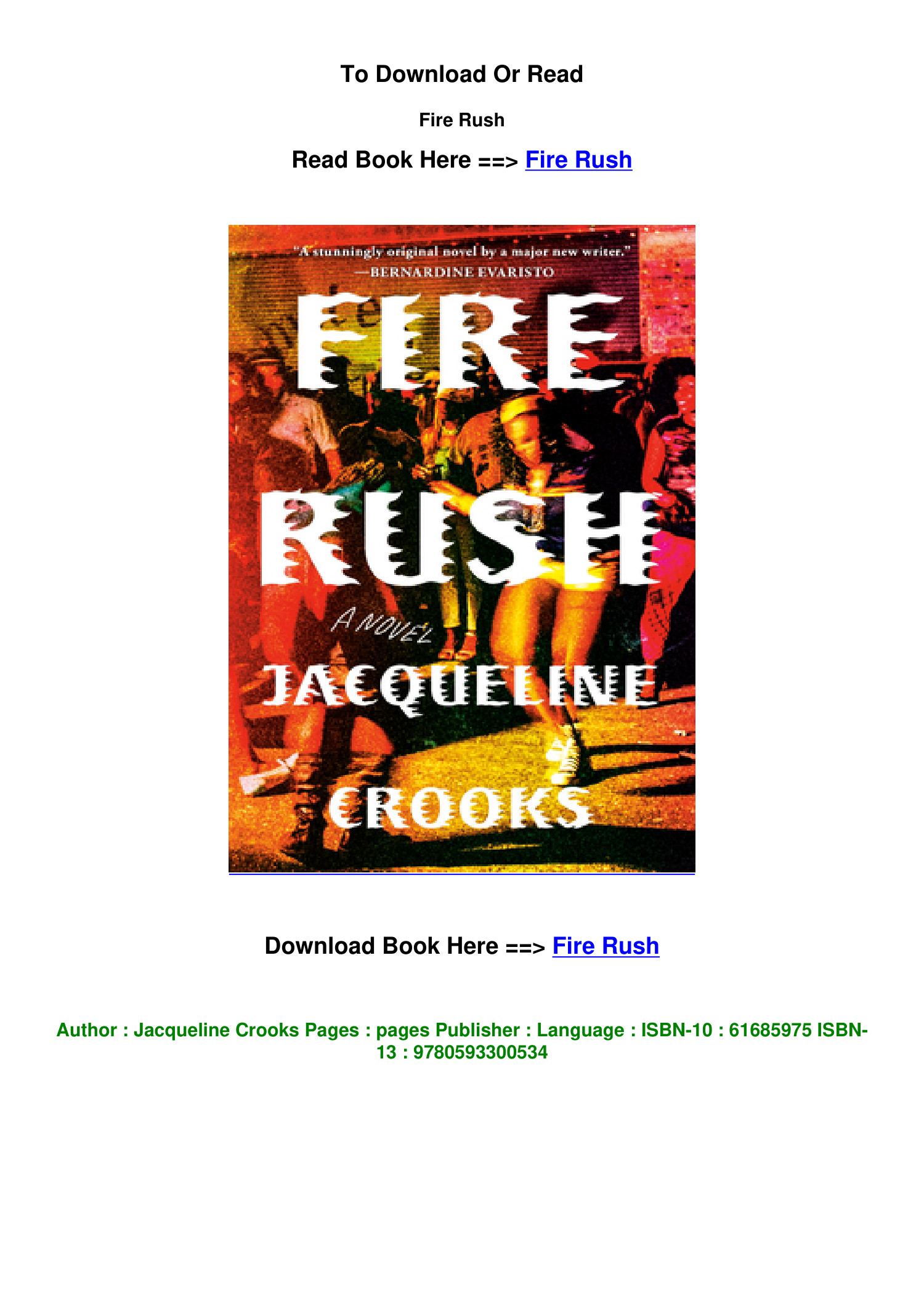 EPUB Download Fire Rush By Jacqueline Crooks.pdf | DocDroid