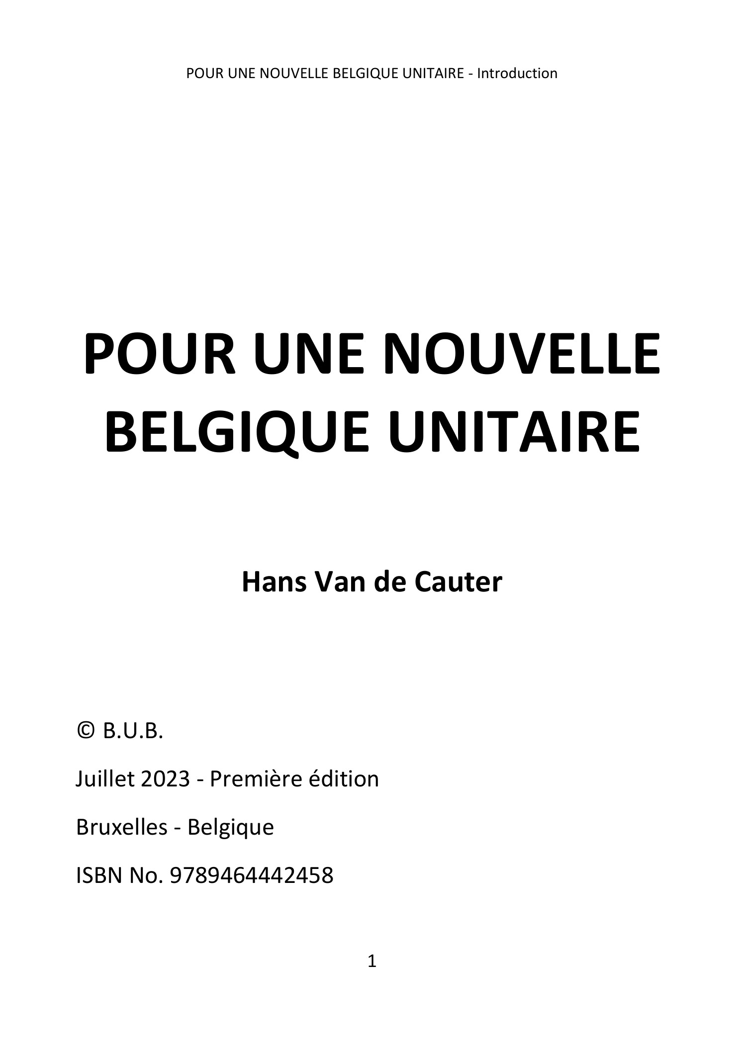 POUR UNE NOUVELLE BELGIQUE UNITAIRE 13.07.2023.pdf | DocDroid