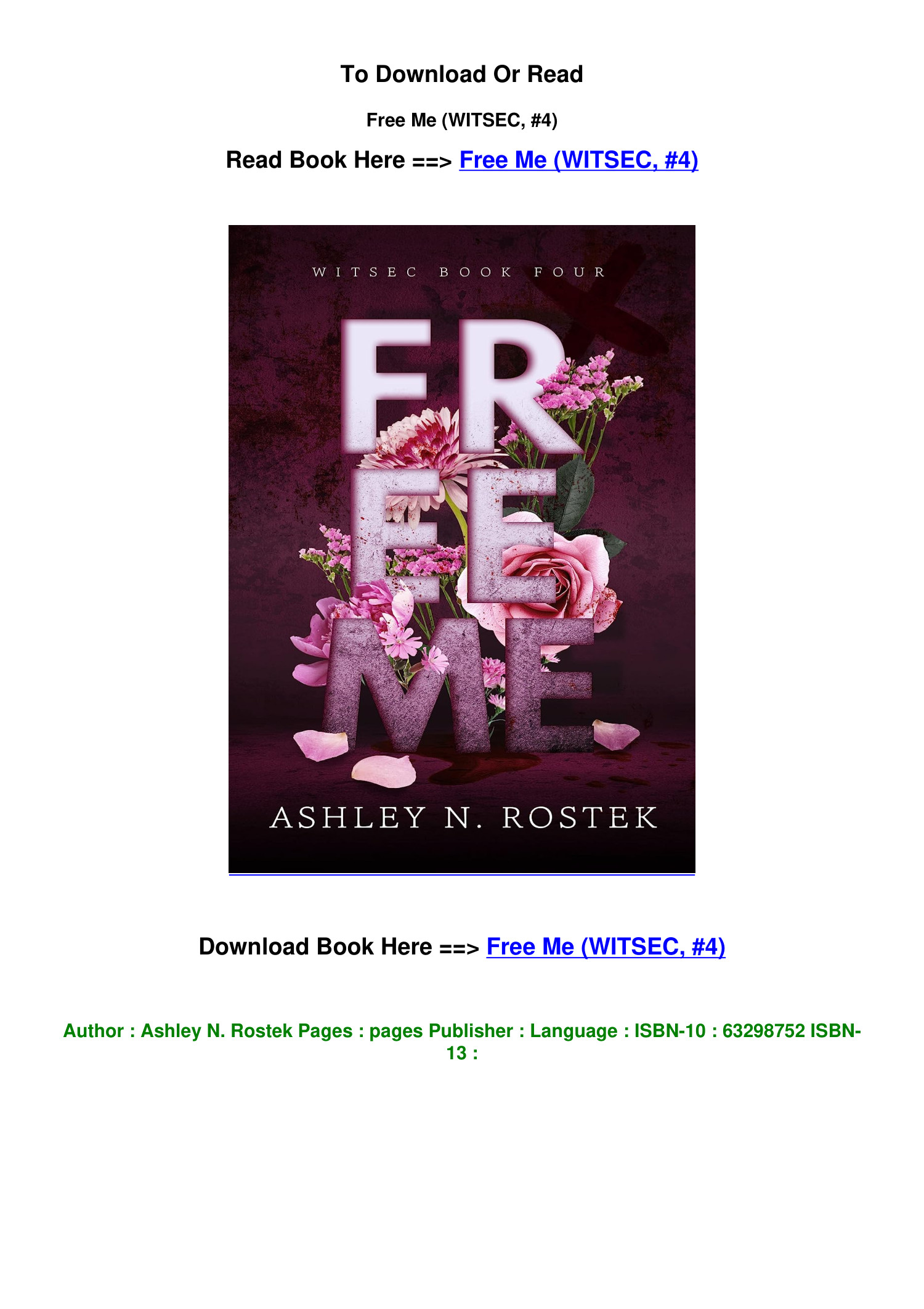 EPub DOWNLOAD Free Me WITSEC 4 BY Ashley N Rostek.pdf | DocDroid