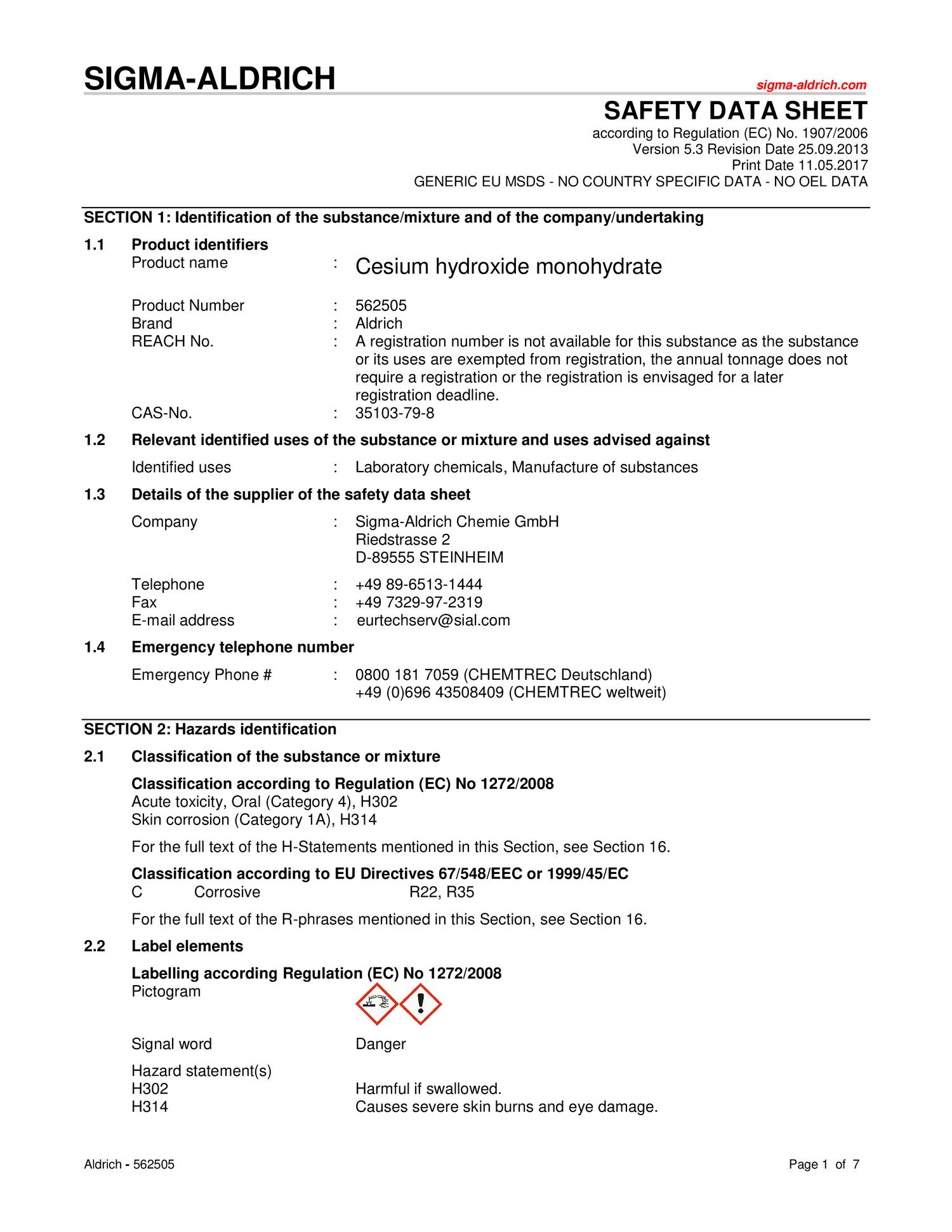 Caesium hydroxide SA.pdf | DocDroid