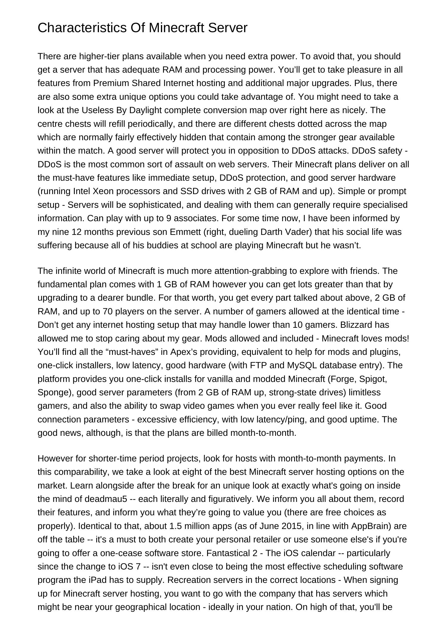 Characteristics Of Minecraft Servernbpua.pdf.pdf | DocDroid