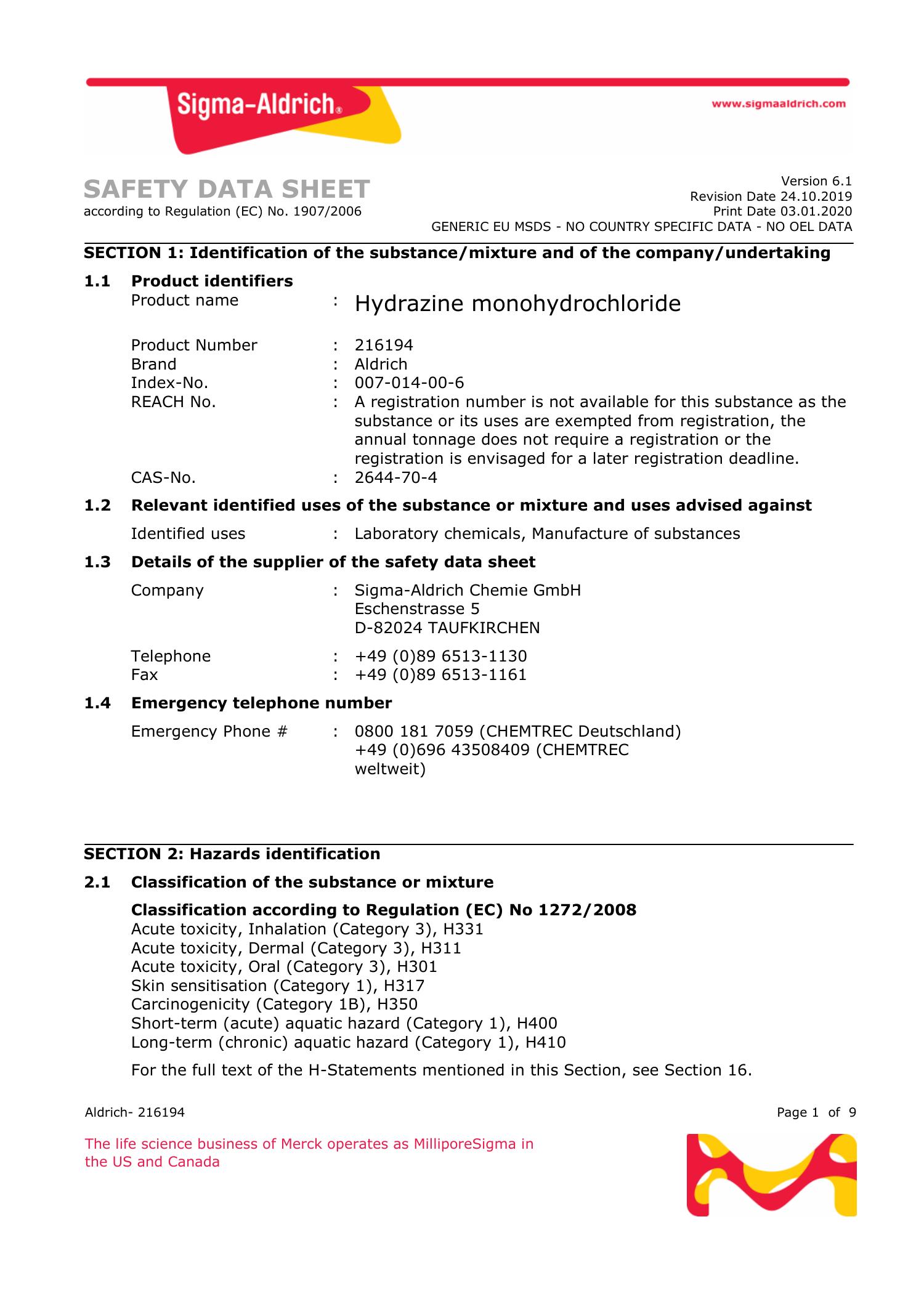 Hydrazine hydrochloride SA.pdf | DocDroid