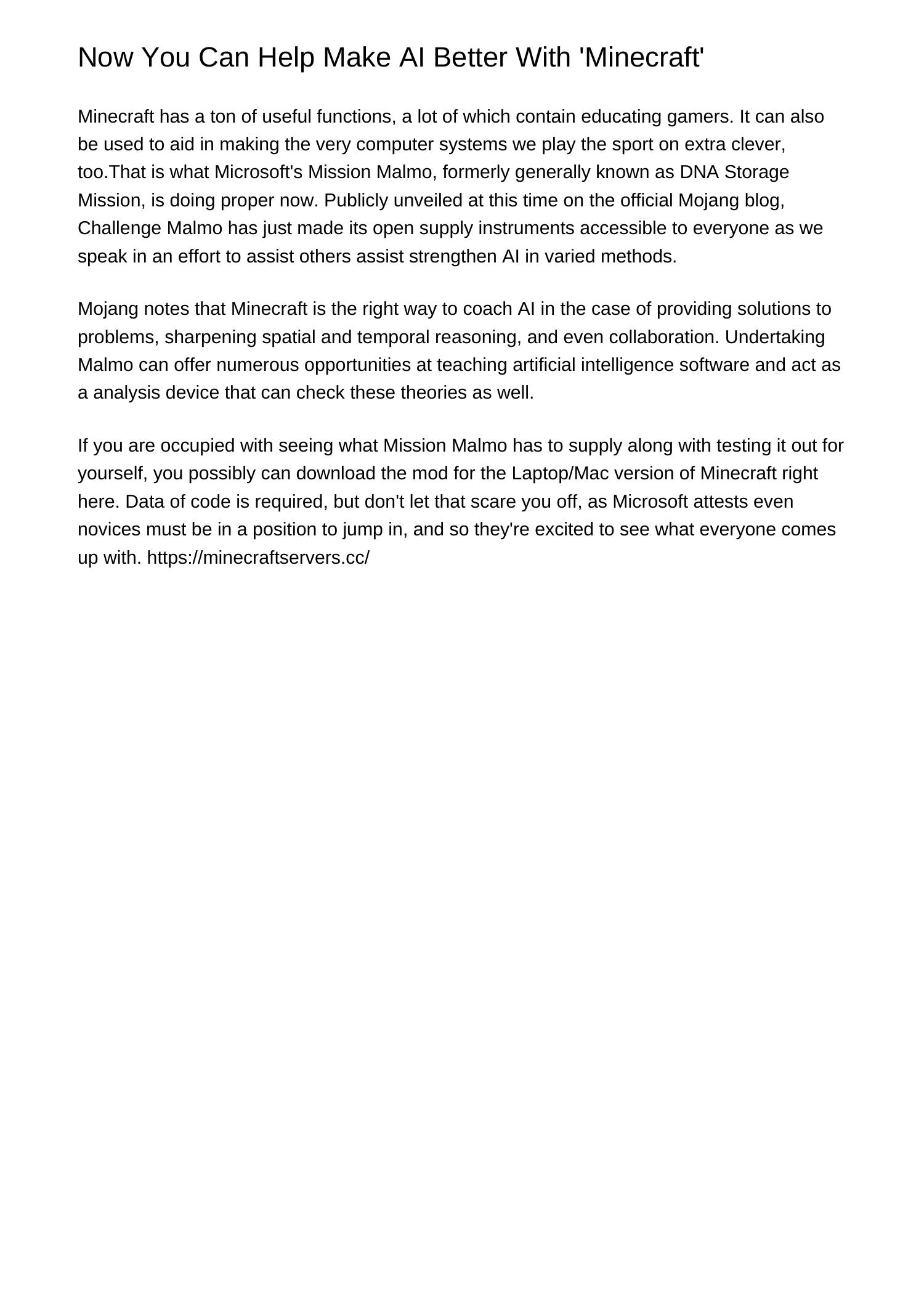 Now You Can Help Make AI Higher With Minecraftnidmz.pdf.pdf | DocDroid