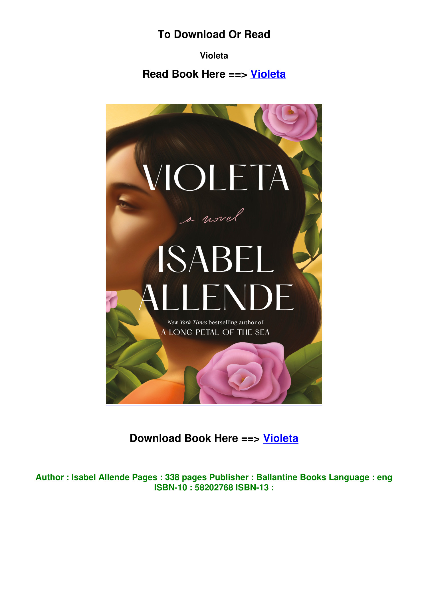 Pdf download Violeta BY Isabel Allende.pdf | DocDroid