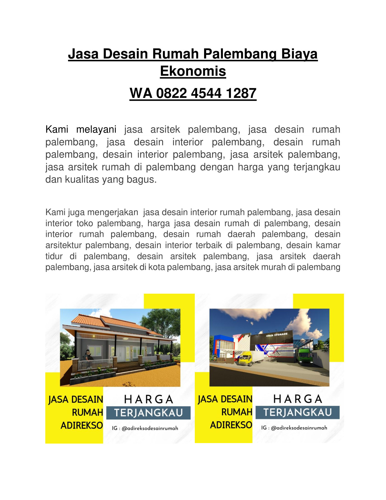 Jasa Desain Rumah Palembang Biaya Ekonomis Pdf Docdroid