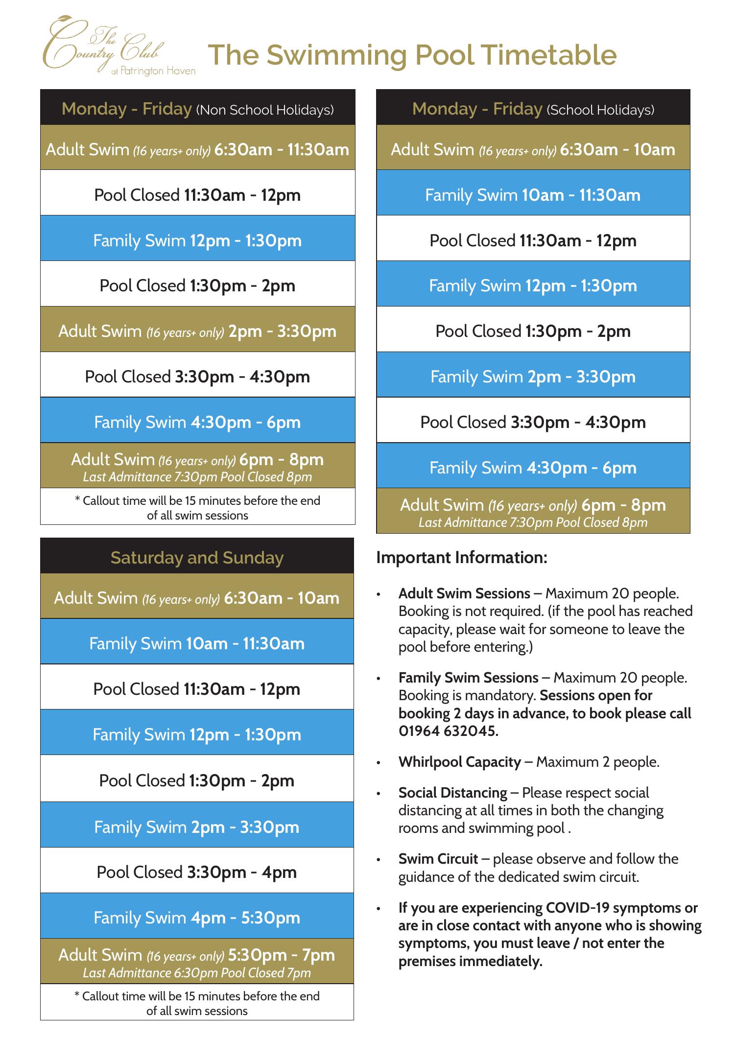 Country Club Swimming Pool Timetable.pdf | DocDroid
