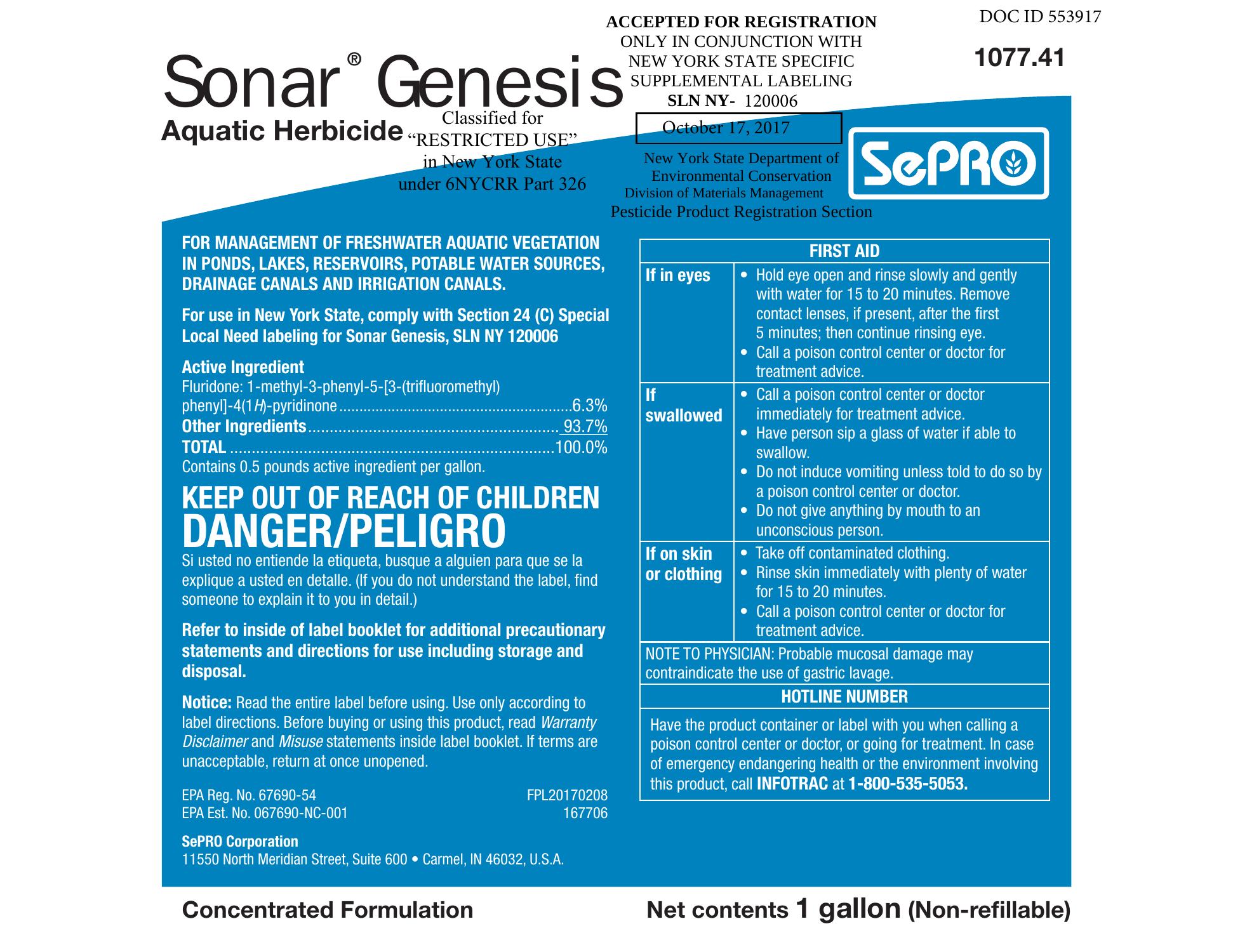 Sonar Genesis Primary Label October. 17, 2017.pdf | DocDroid