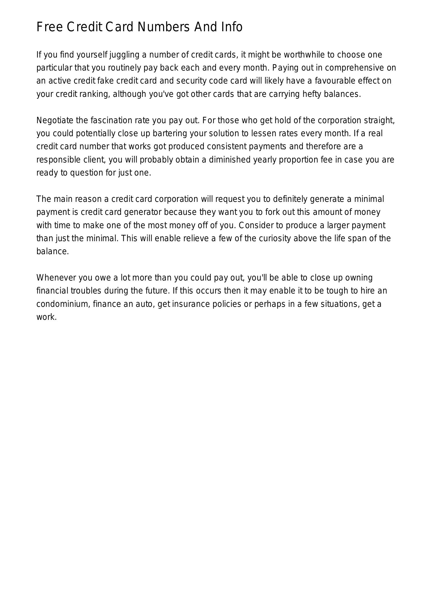 Real Working Credit Card Numbersbxefs.pdf.pdf | DocDroid