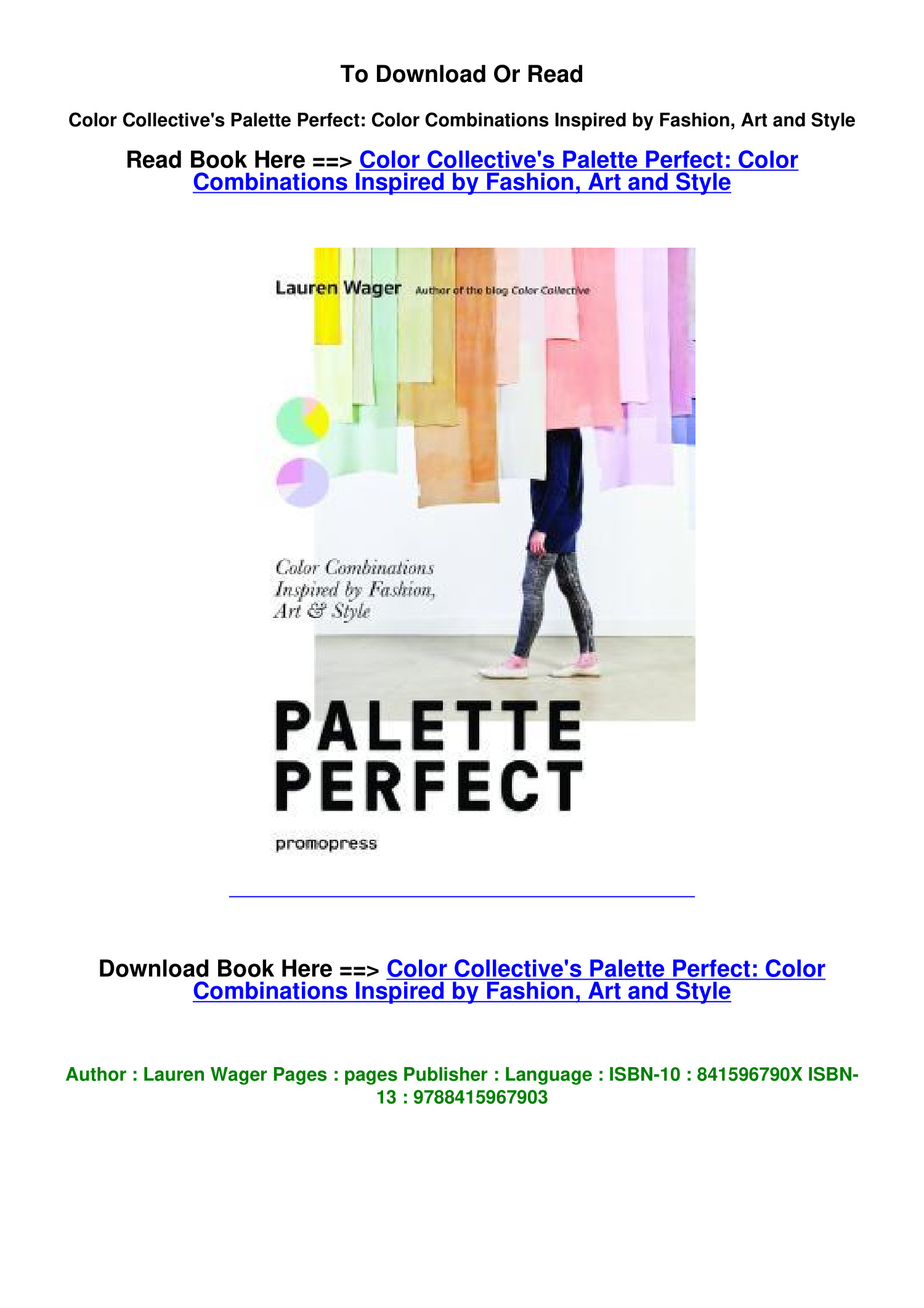 PDF DOWNLOAD Color Collective s Palette Perfect Color Combinations ...