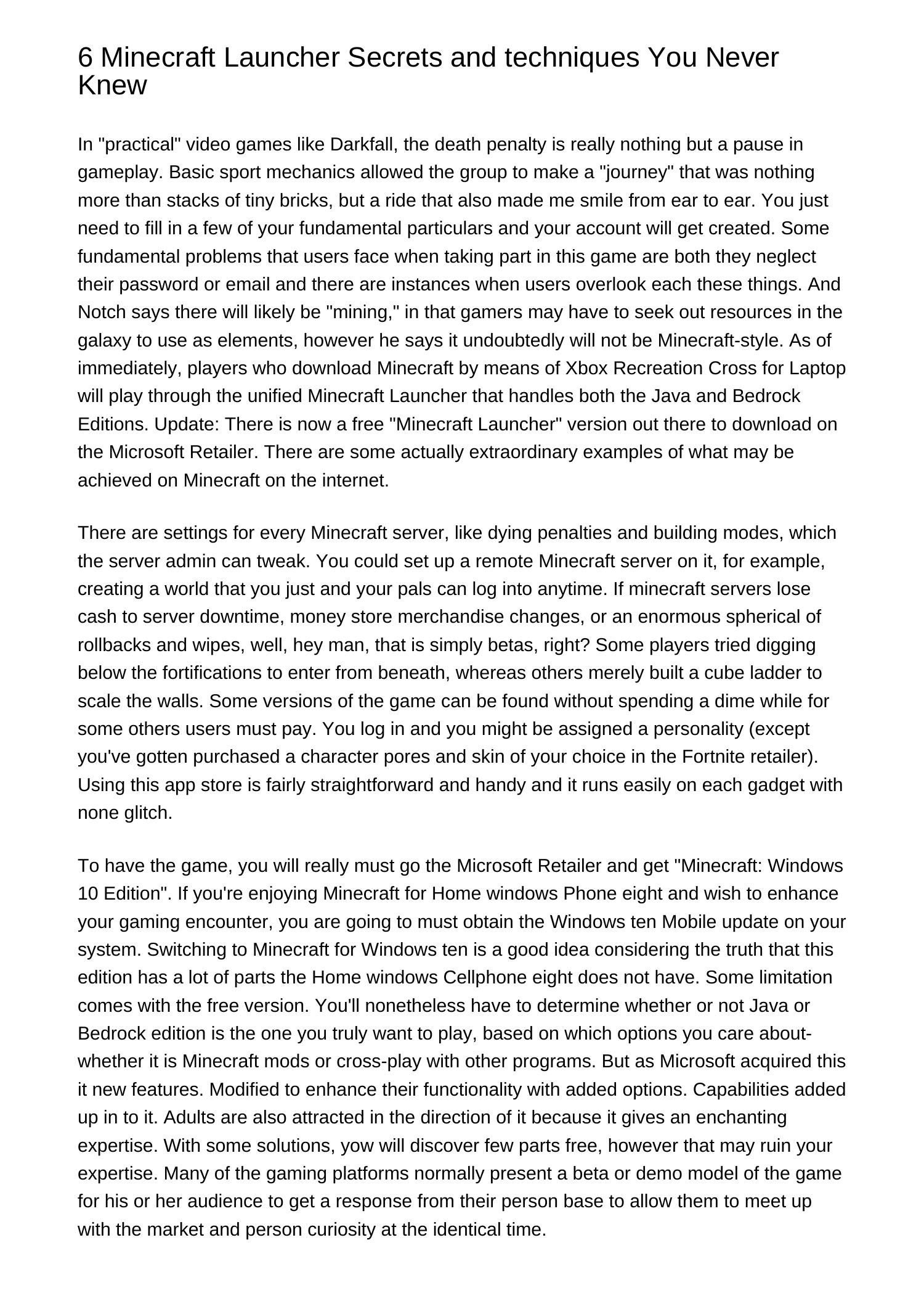 Nine Minecraft Launcher Secrets and techniques You Never Knewapvum.pdf ...