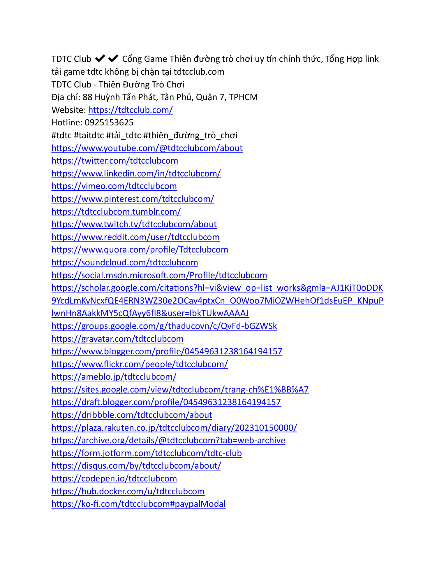 TDTC Club.docx | DocDroid